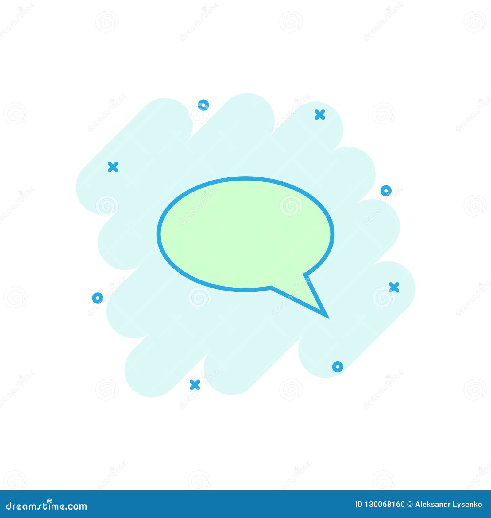 Vector Cartoon Blank Empty Speech Bubble Icon in Comic Style. Di Stock ...
