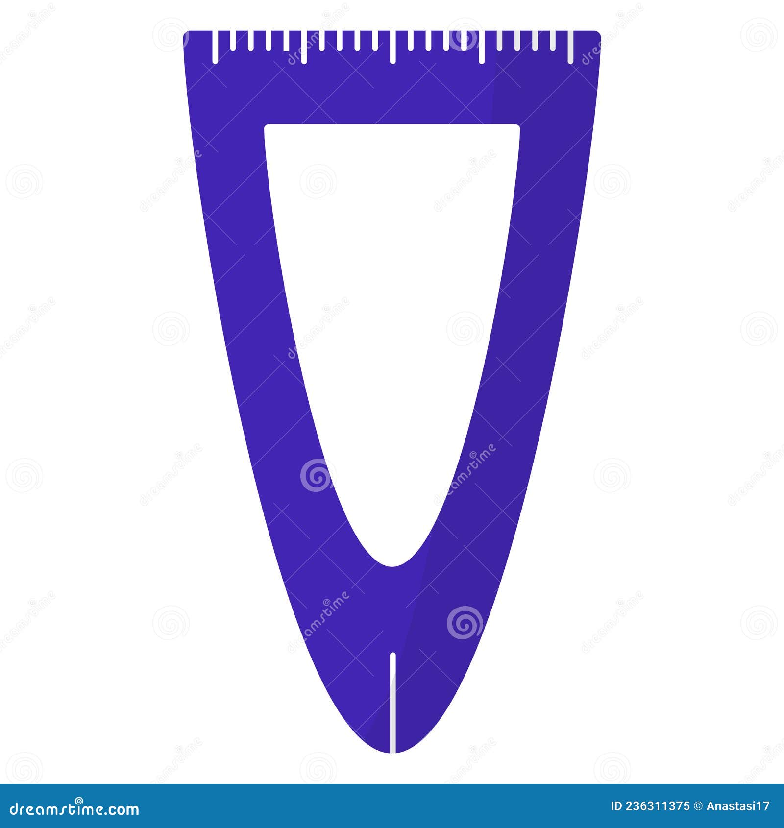 Vector Cartoon Blue Pattern Ruler Stock Vector - Illustration of draw ...