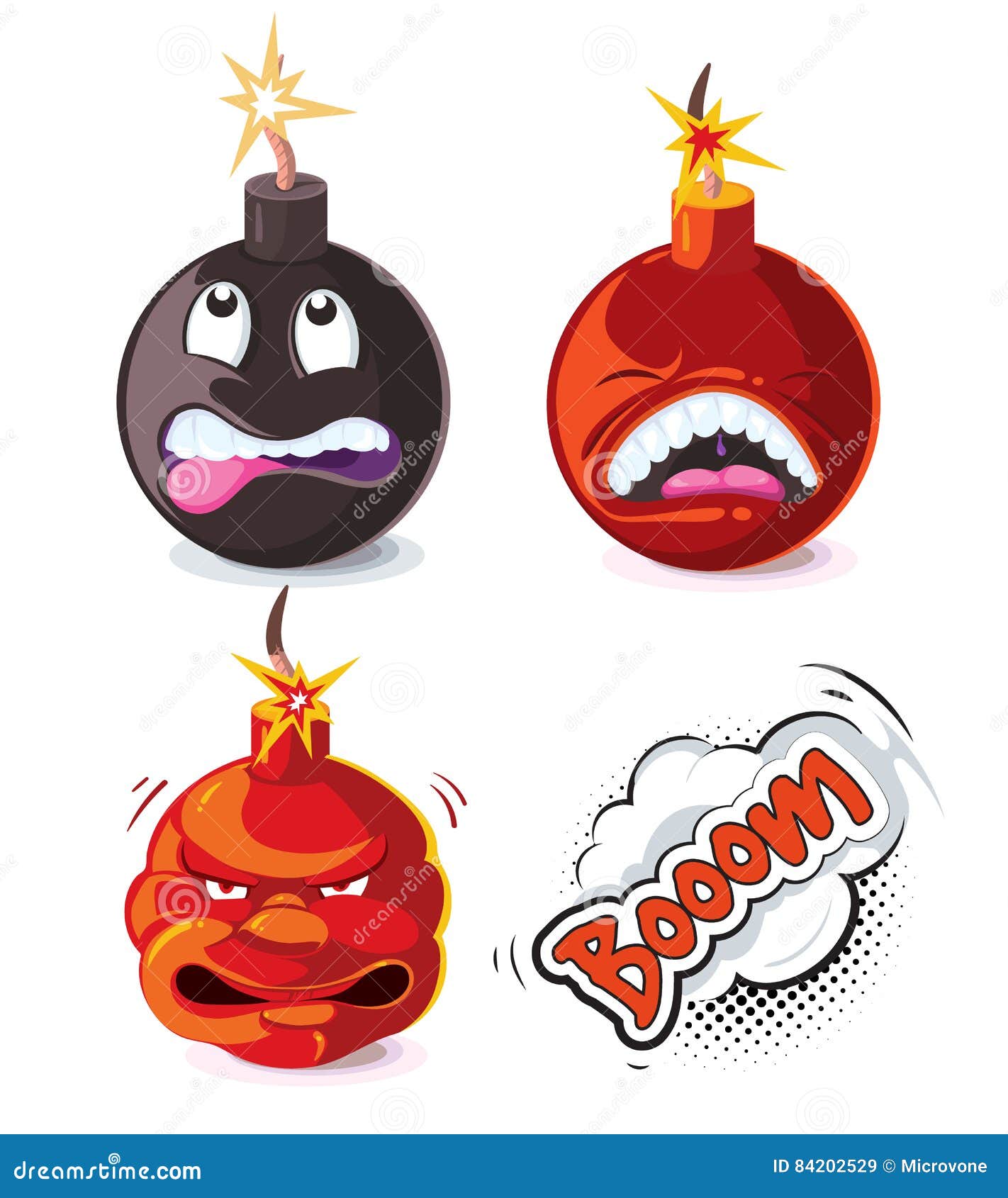 Vector Cartoon Bomb Explosion Effect Animation Frames for Game Stock ...