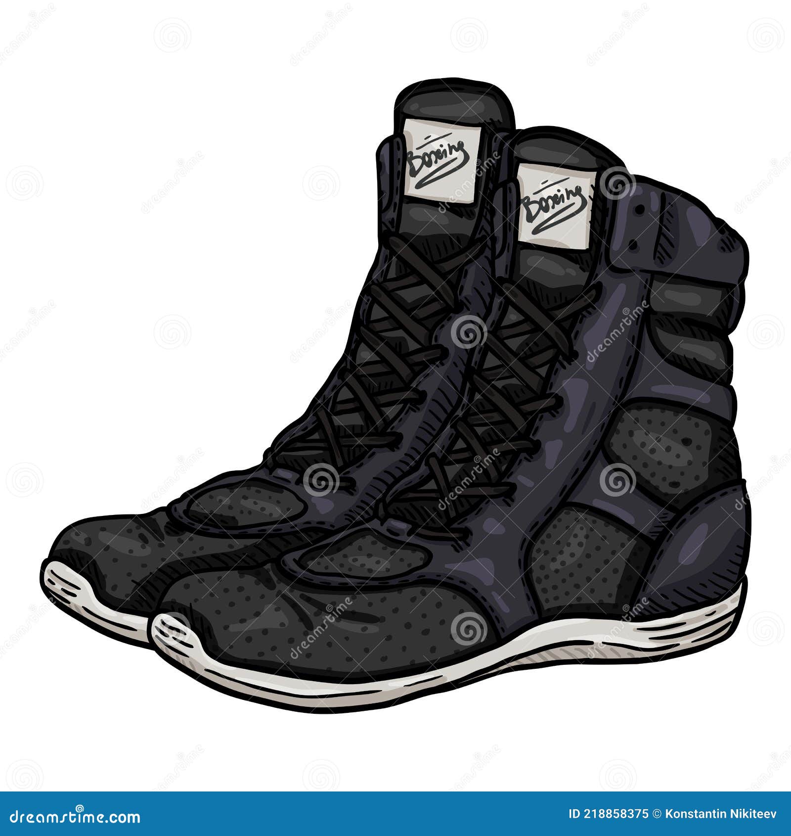 Vector Cartoon Boxing Shoes Illustration Stock Vector - Illustration of ...