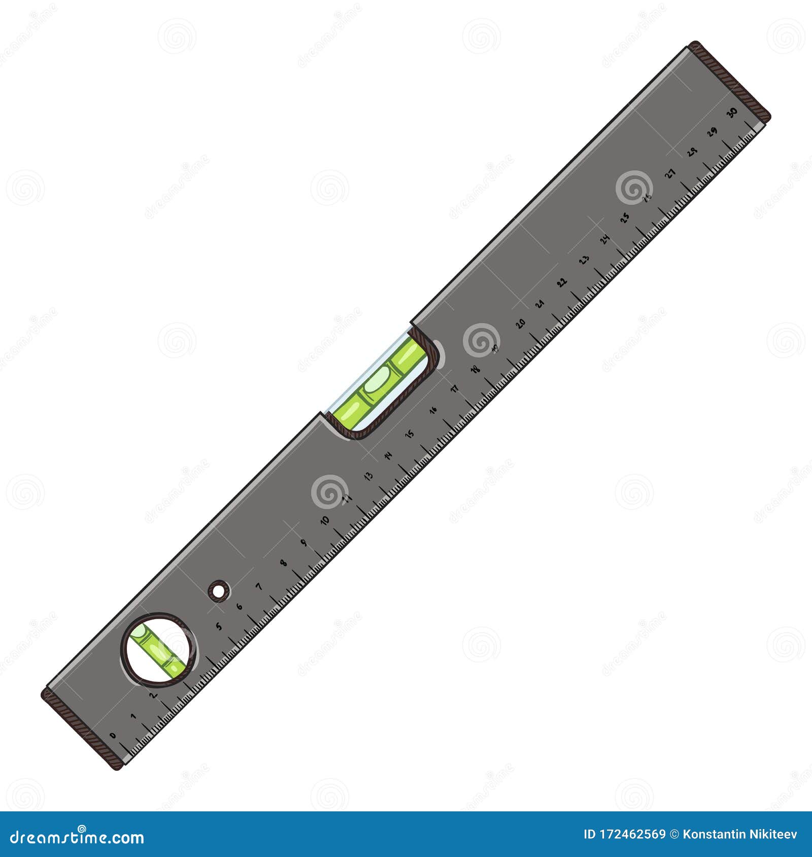 Vector Cartoon Building Level. Measurement Tool Stock Vector ...