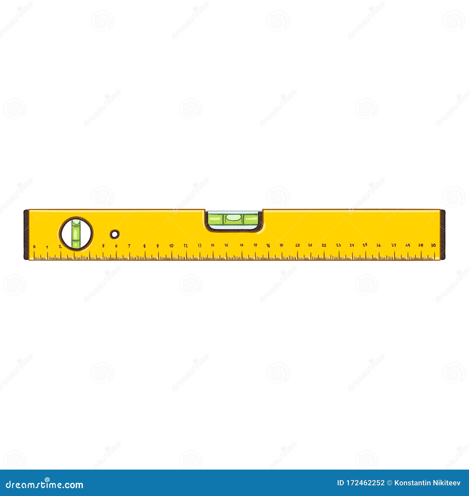 Vector Cartoon Building Level. Measurement Tool Stock Vector ...