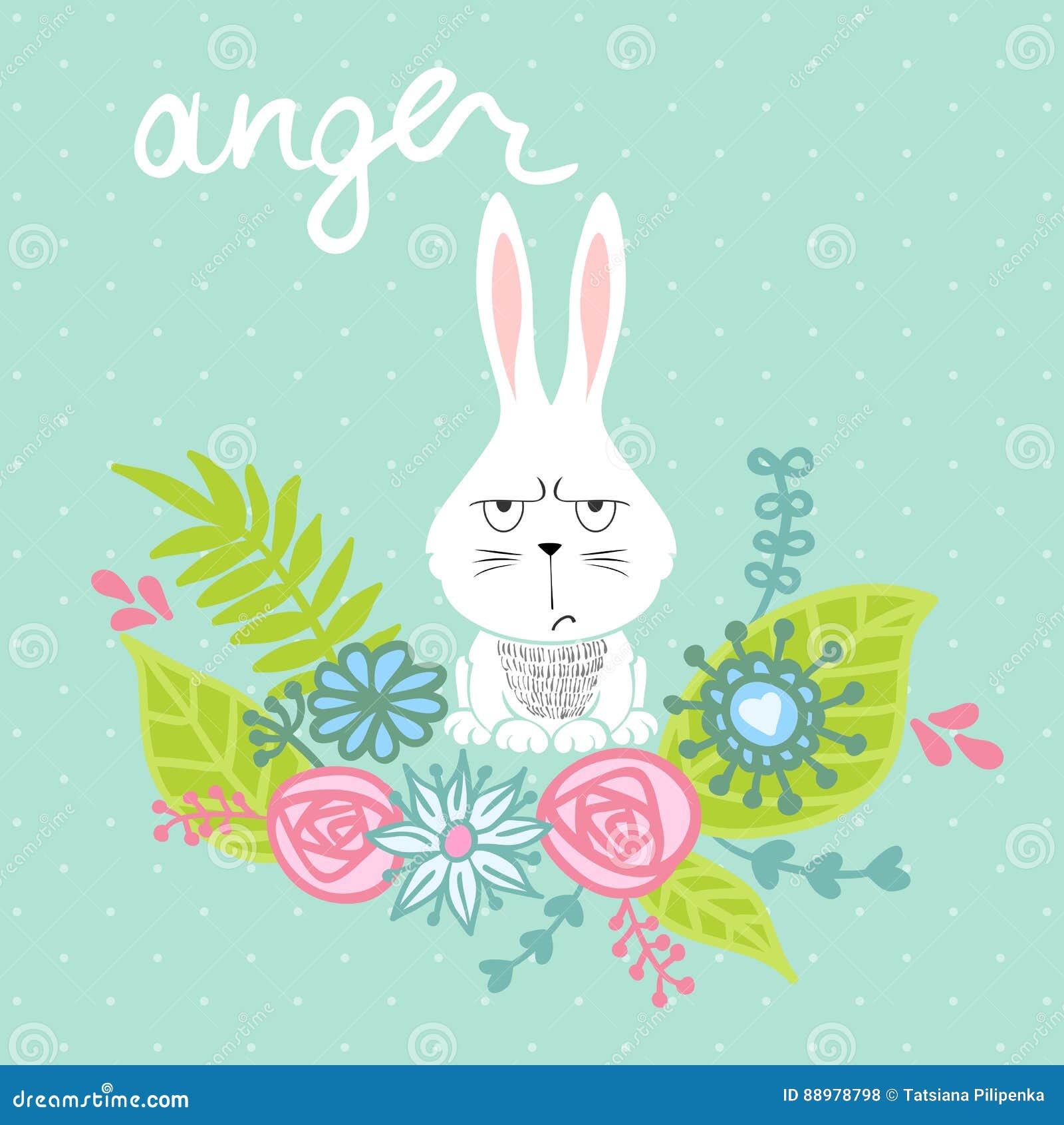 Vector cartoon bunny stock vector. Illustration of crisis - 88978798