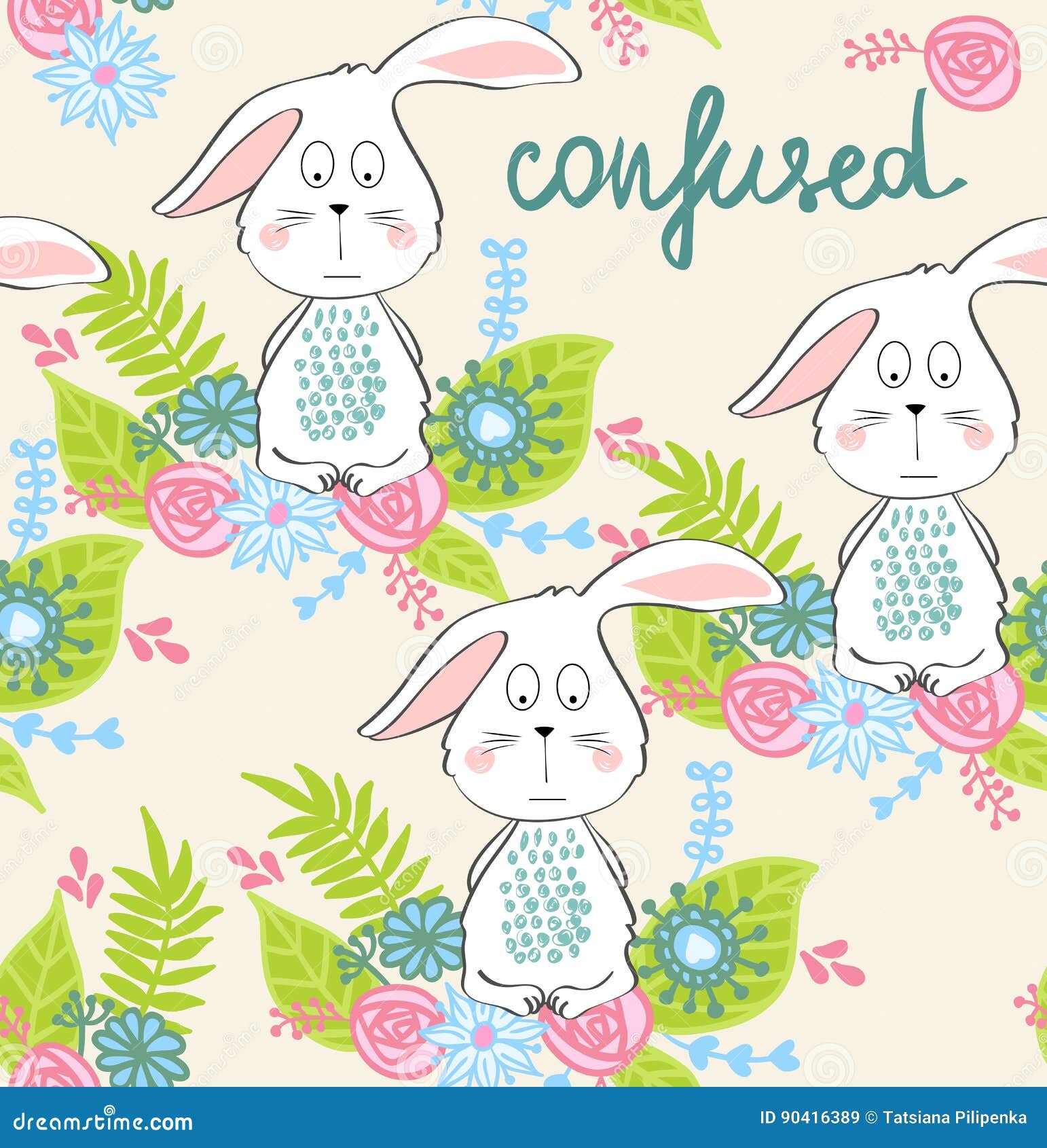 Vector cartoon bunny stock vector. Illustration of animal - 90416389