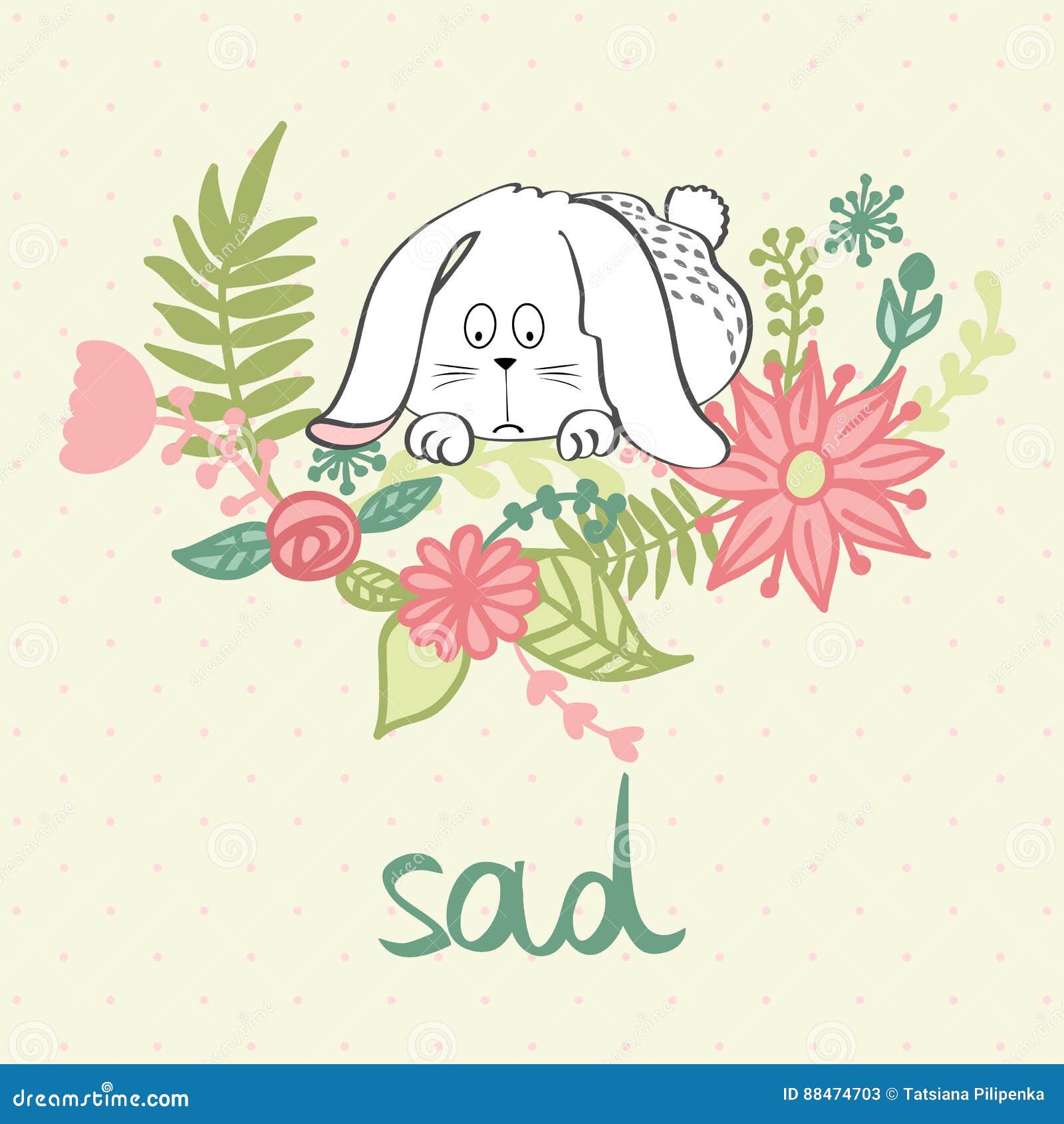 Vector cartoon bunny stock vector. Illustration of cute - 88474703