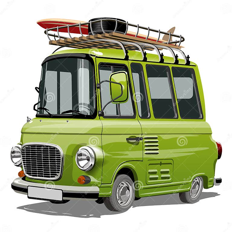 Cartoon Camper Van stock vector. Illustration of vector - 249598304