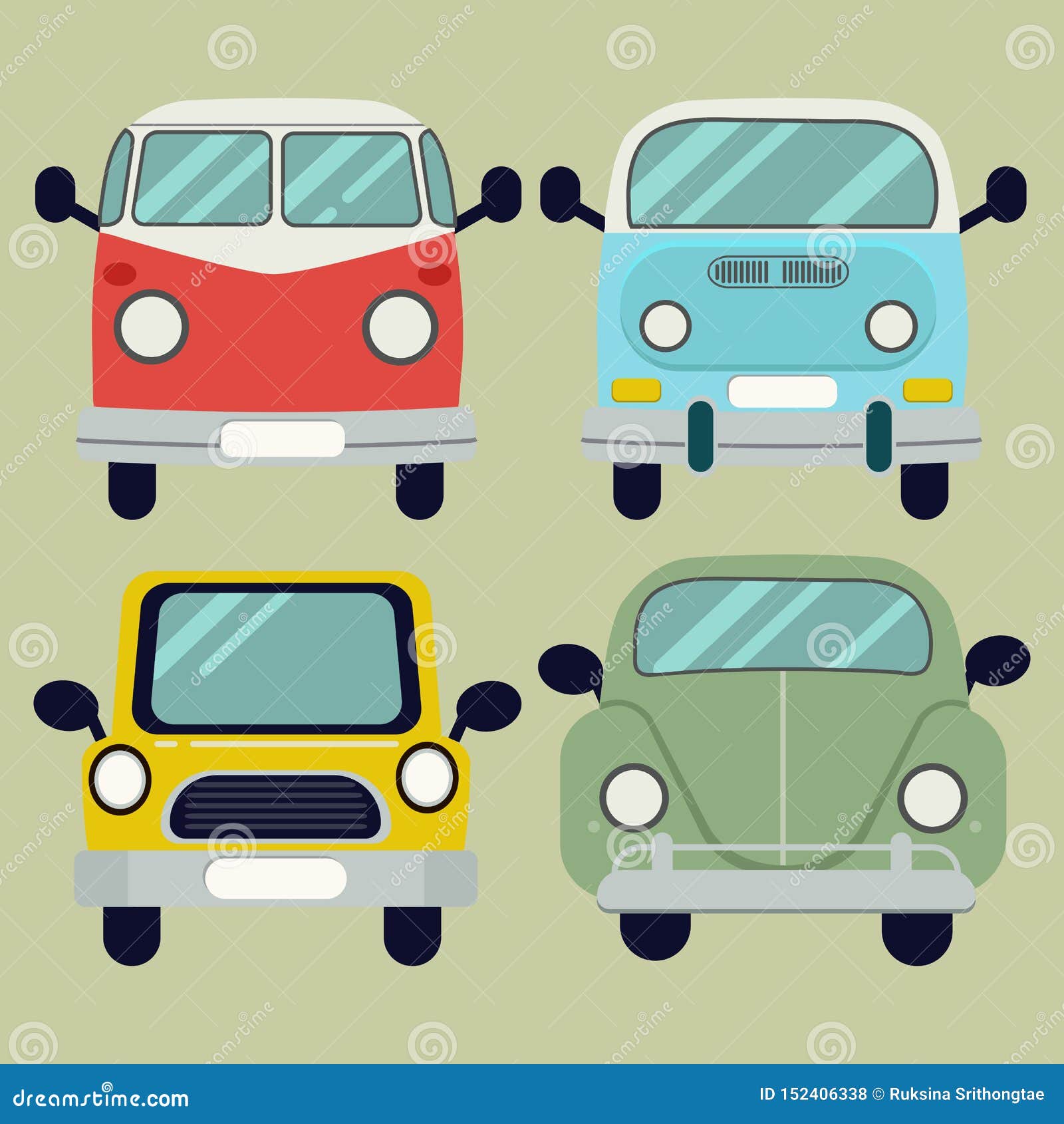 Vector Cartoon Car Pack Set In Many Type Shapr Of Car | CartoonDealer ...