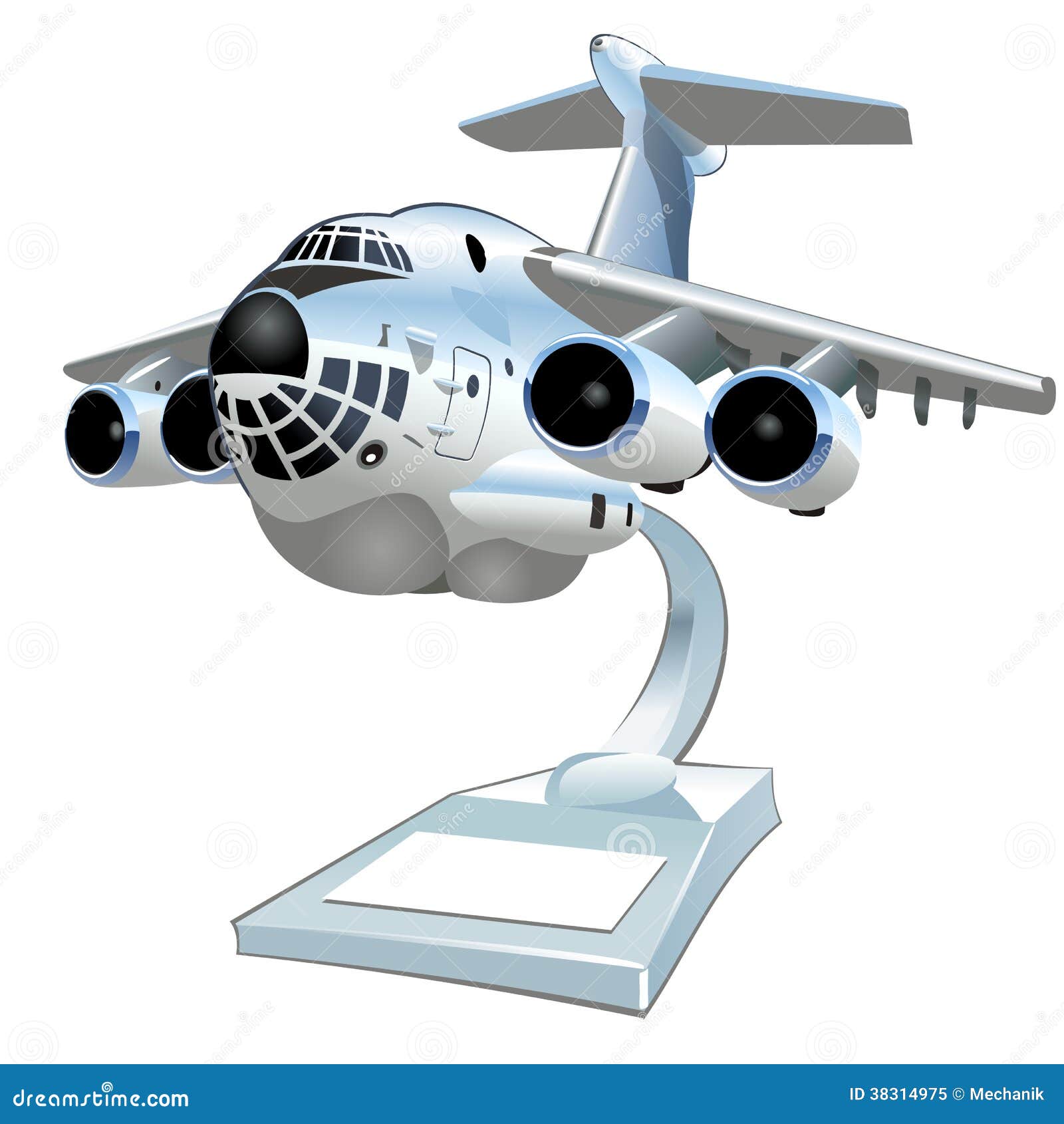 Vector Cartoon Cargo Airplane Stock Vector - Illustration of airliner ...
