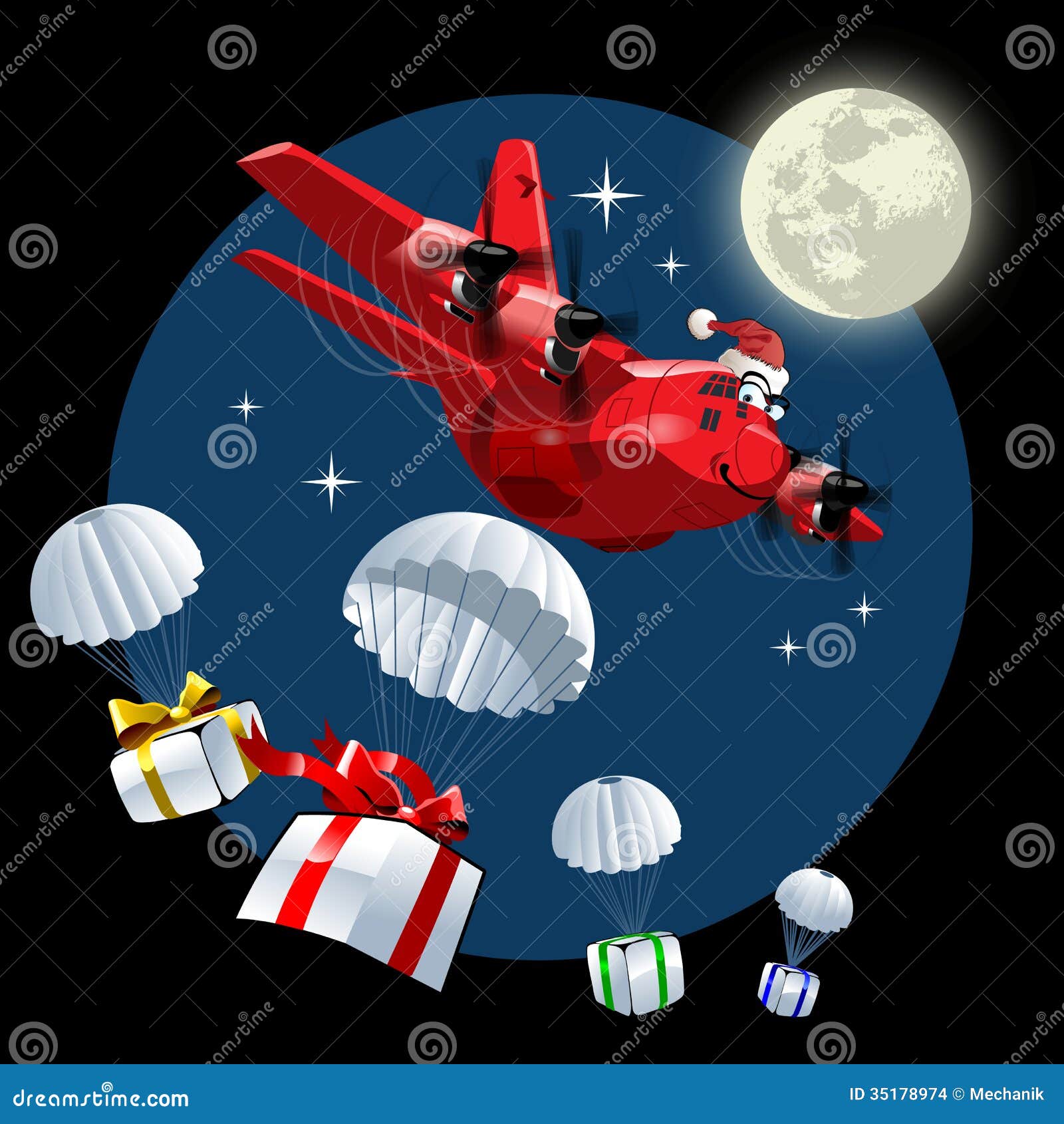 Vector Cartoon Cargo Airplane Stock Vector - Illustration of pilot ...