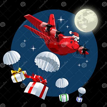 Vector Cartoon Cargo Airplane Stock Vector - Illustration of pilot ...