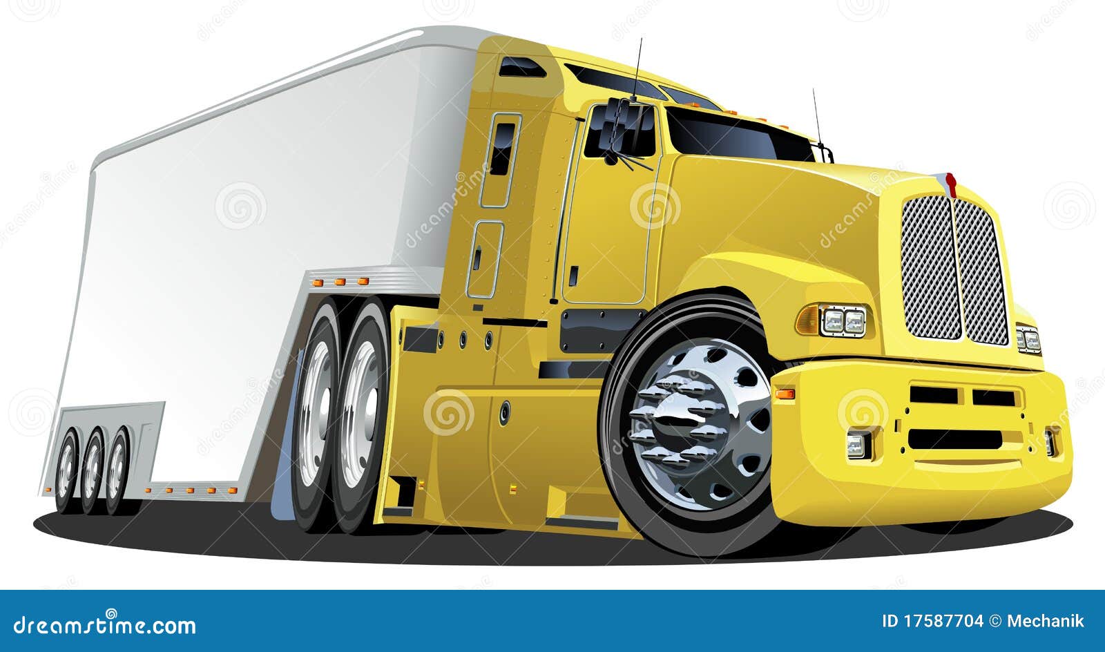 Vector cartoon cargo truck stock vector. Illustration of road - 17587704