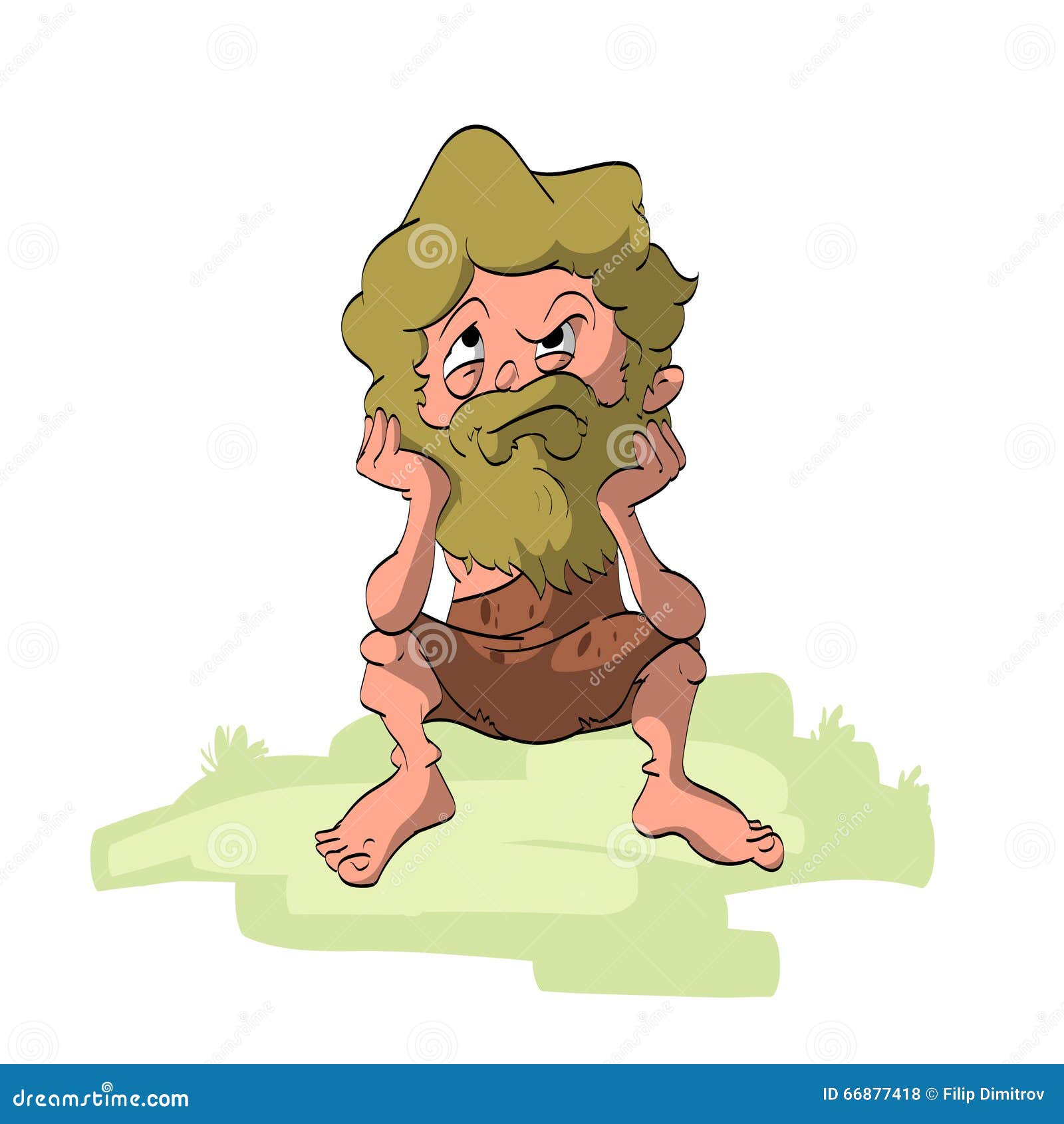 Vector Cartoon Caveman stock vector. Illustration of single - 66877418
