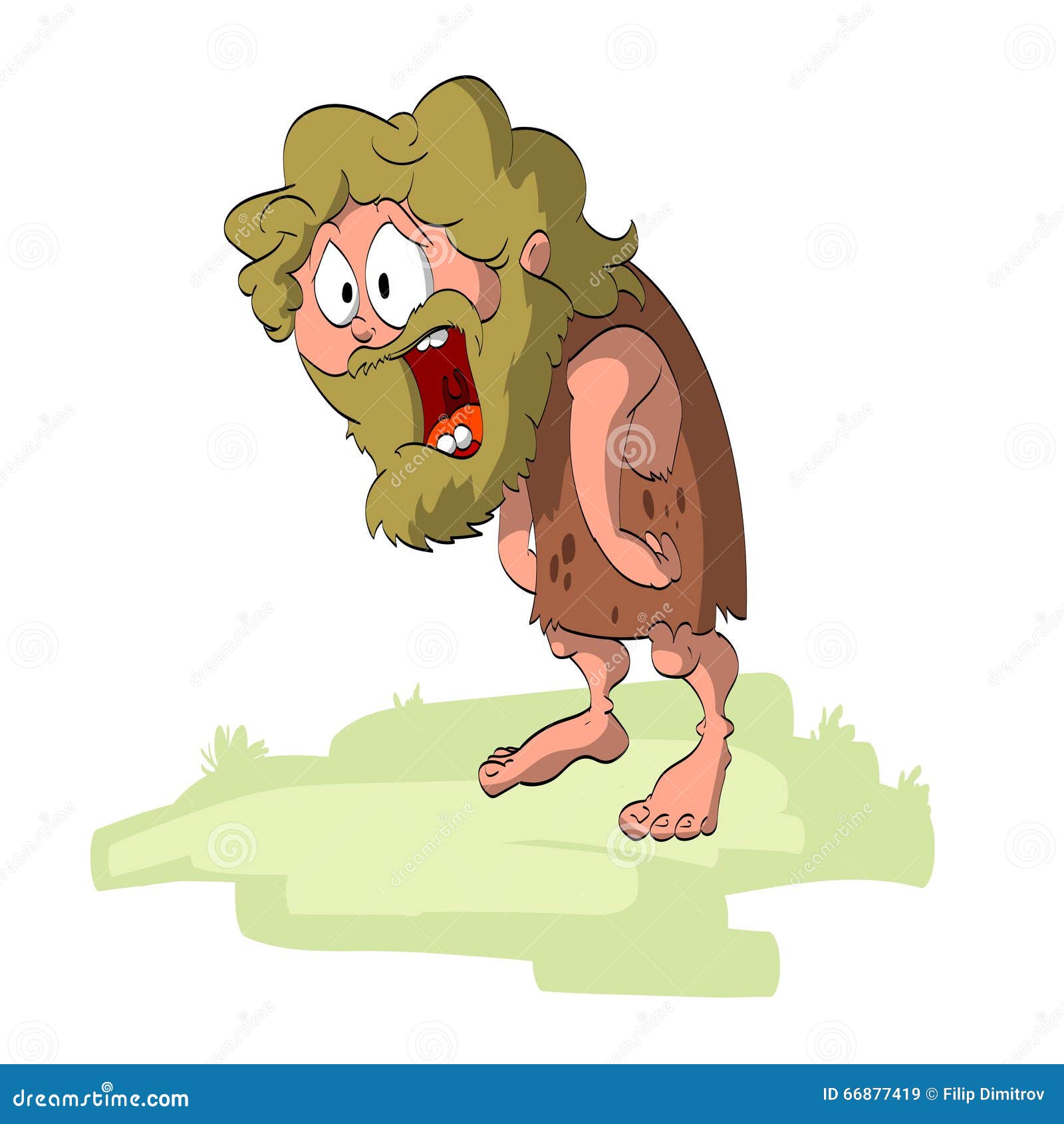 Vector Cartoon Caveman stock vector. Illustration of human - 66877419