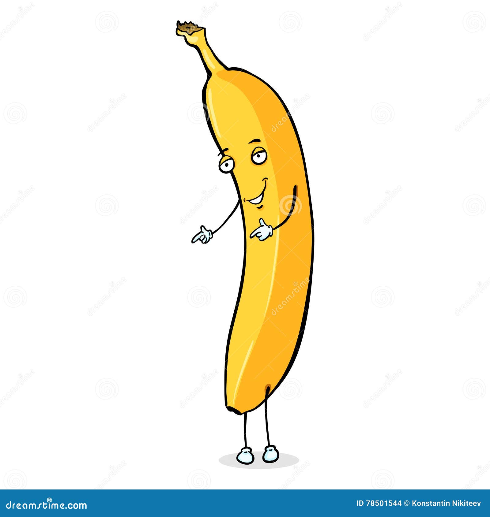 Vector Cartoon Character - Dancing Banana Stock Vector - Illustration ...