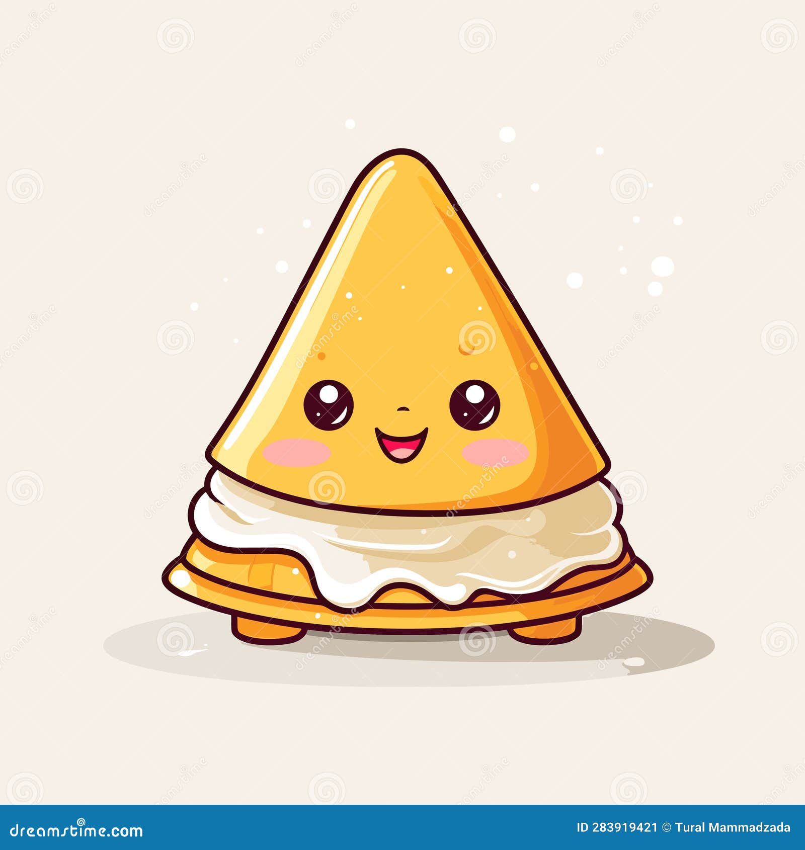 Vector of a Cartoon Character Holding a Delicious Cake on a Plate Stock ...