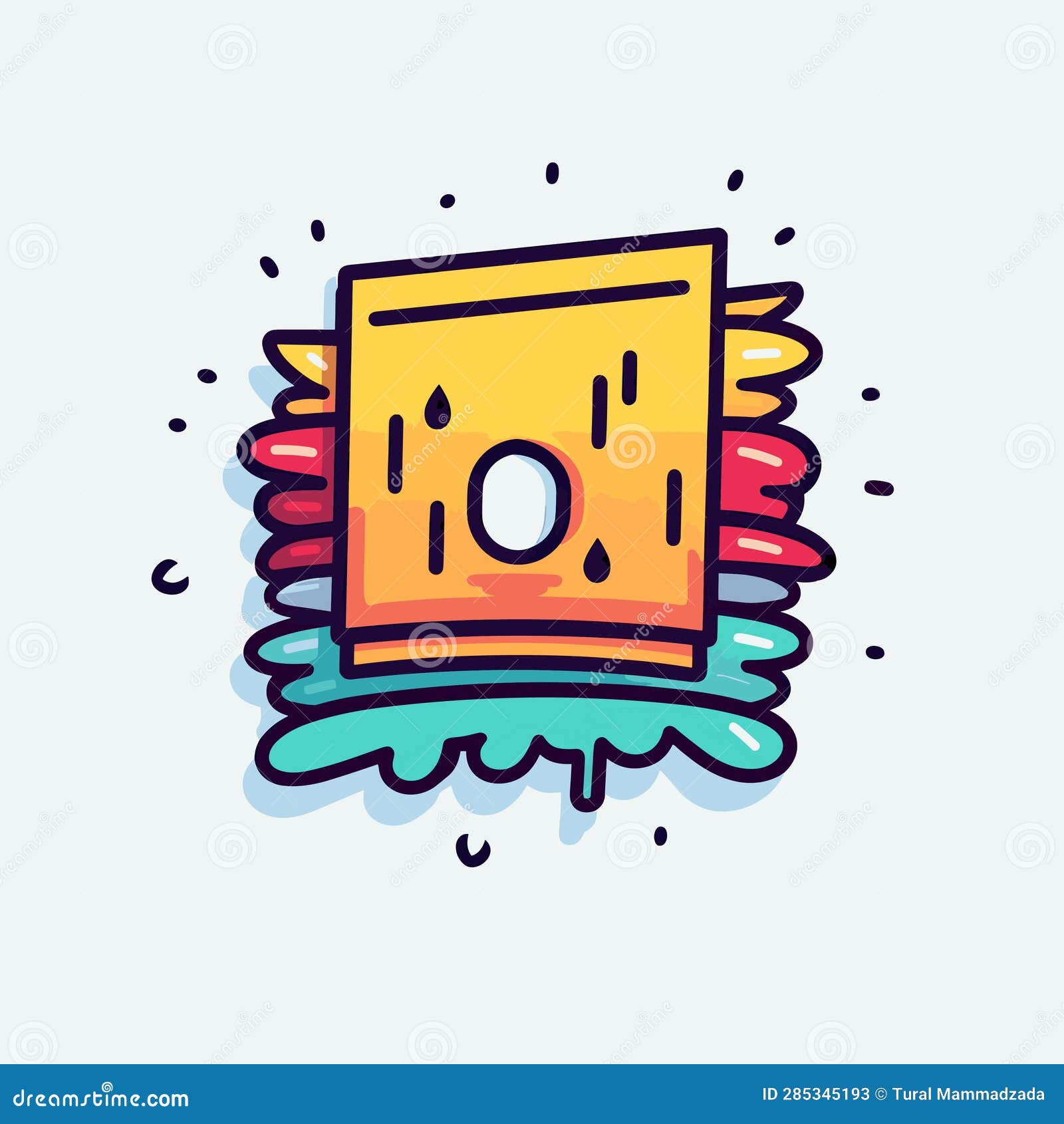 Vector of a Cartoon Character Holding a Rope in a Playful and Animated ...