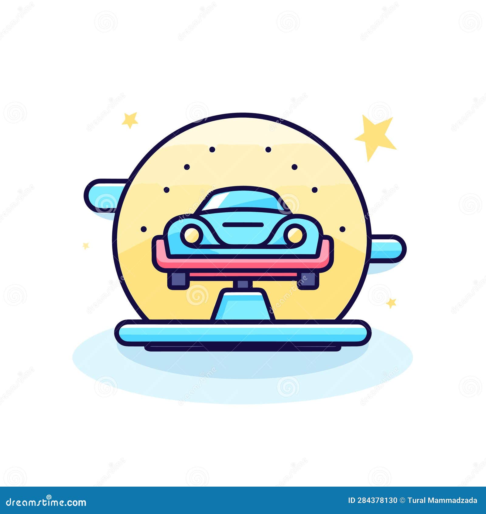 Vector of a Cartoon Character with Horns and a Beard Stock Illustration ...