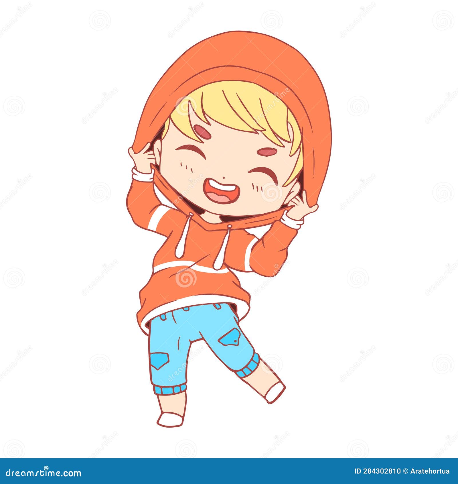Vector Cartoon Chibi Boy Character Isolated Illustration Stock Vector ...
