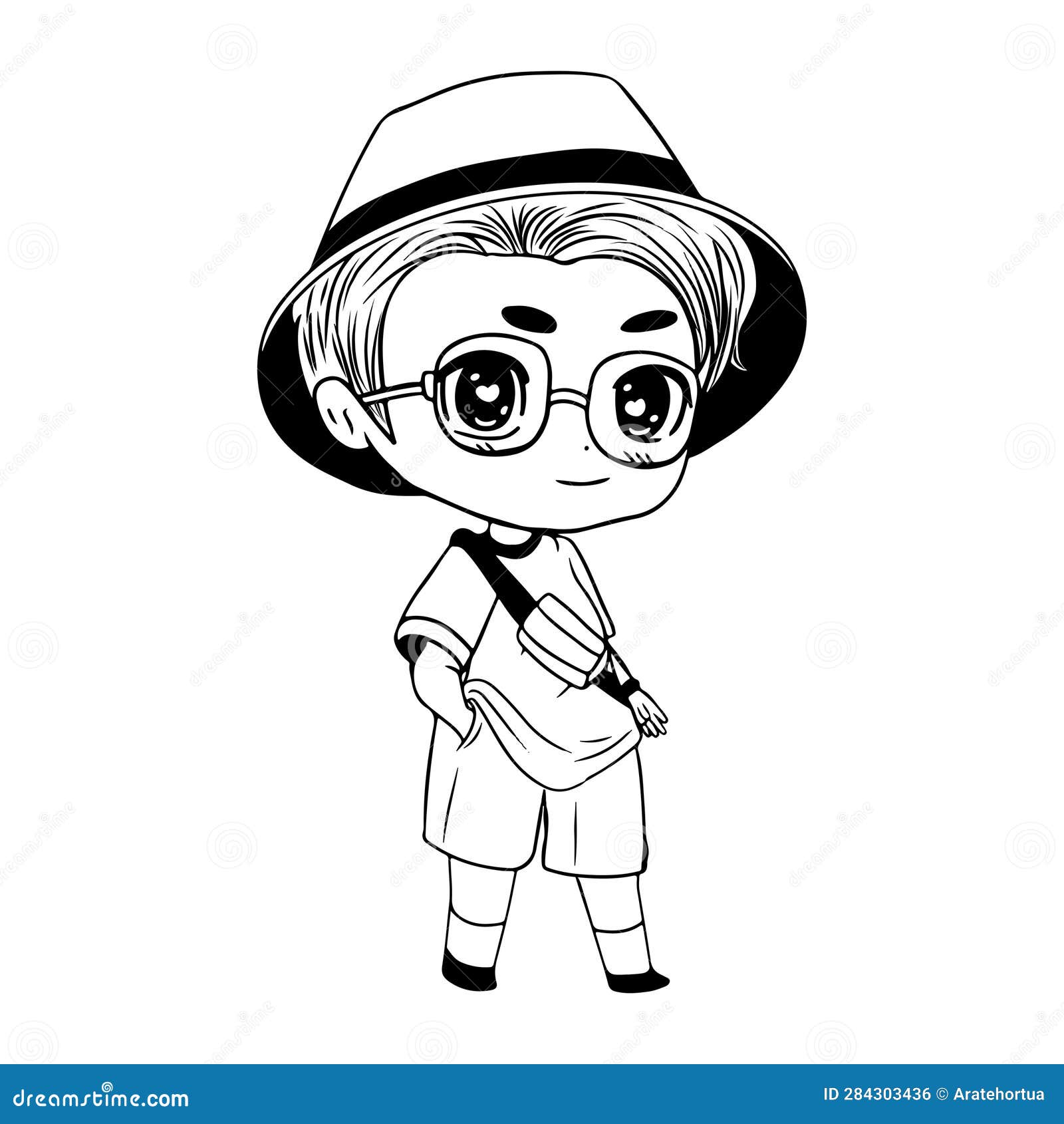 Vector Cartoon Chibi Boy Character Isolated Illustration Stock Vector ...