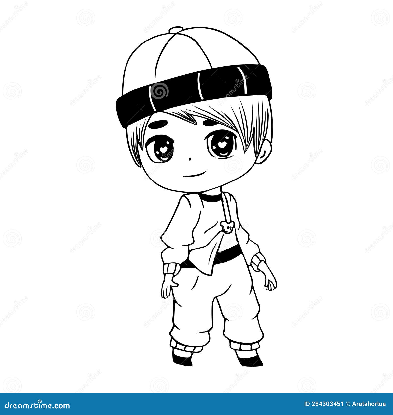 Vector Cartoon Chibi Boy Character Isolated Illustration Stock Vector ...