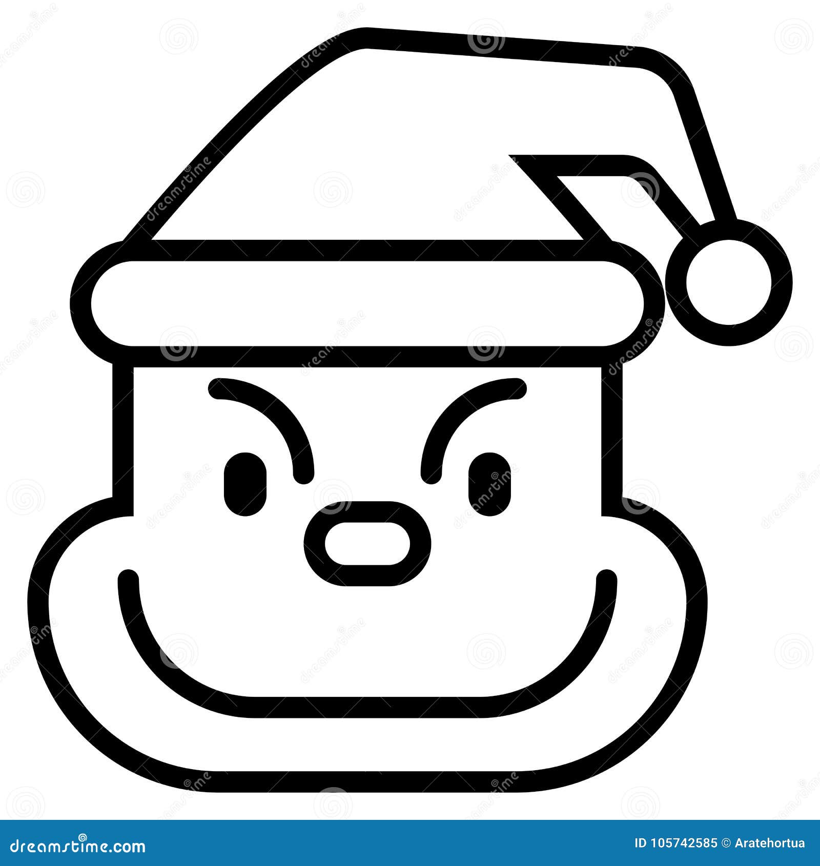 Cartoon Christmas Monster Isolated on White Background Stock ...