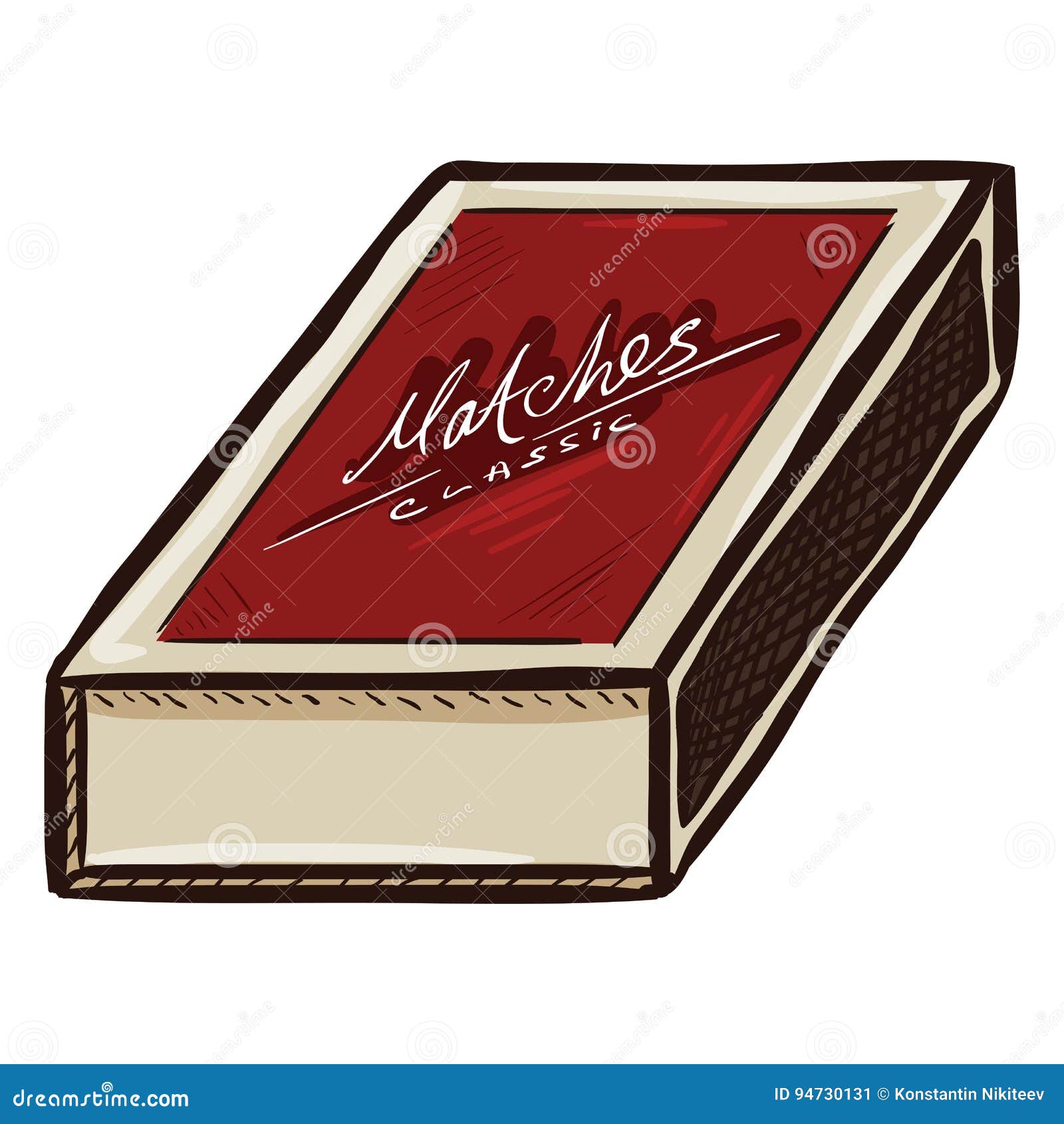 Vector Cartoon Closed Matchbox Stock Vector - Illustration of concept ...