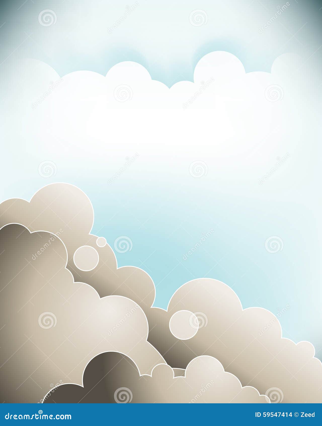 Vector Cartoon Cloud Background Stock Vector - Illustration of backdrop ...