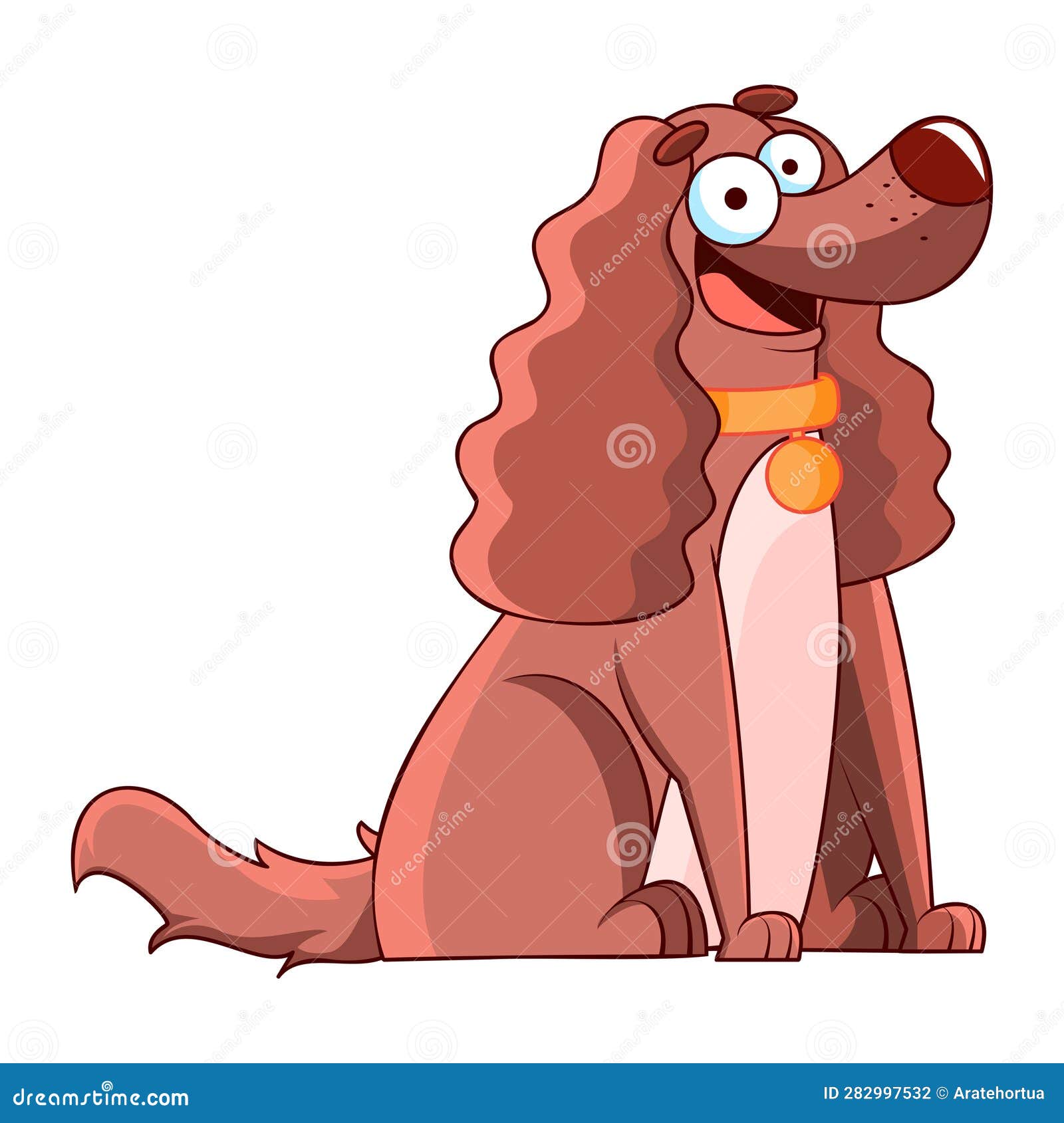 Vector Cartoon Cocker Spaniel Dog Character Isolated Illustration Stock ...