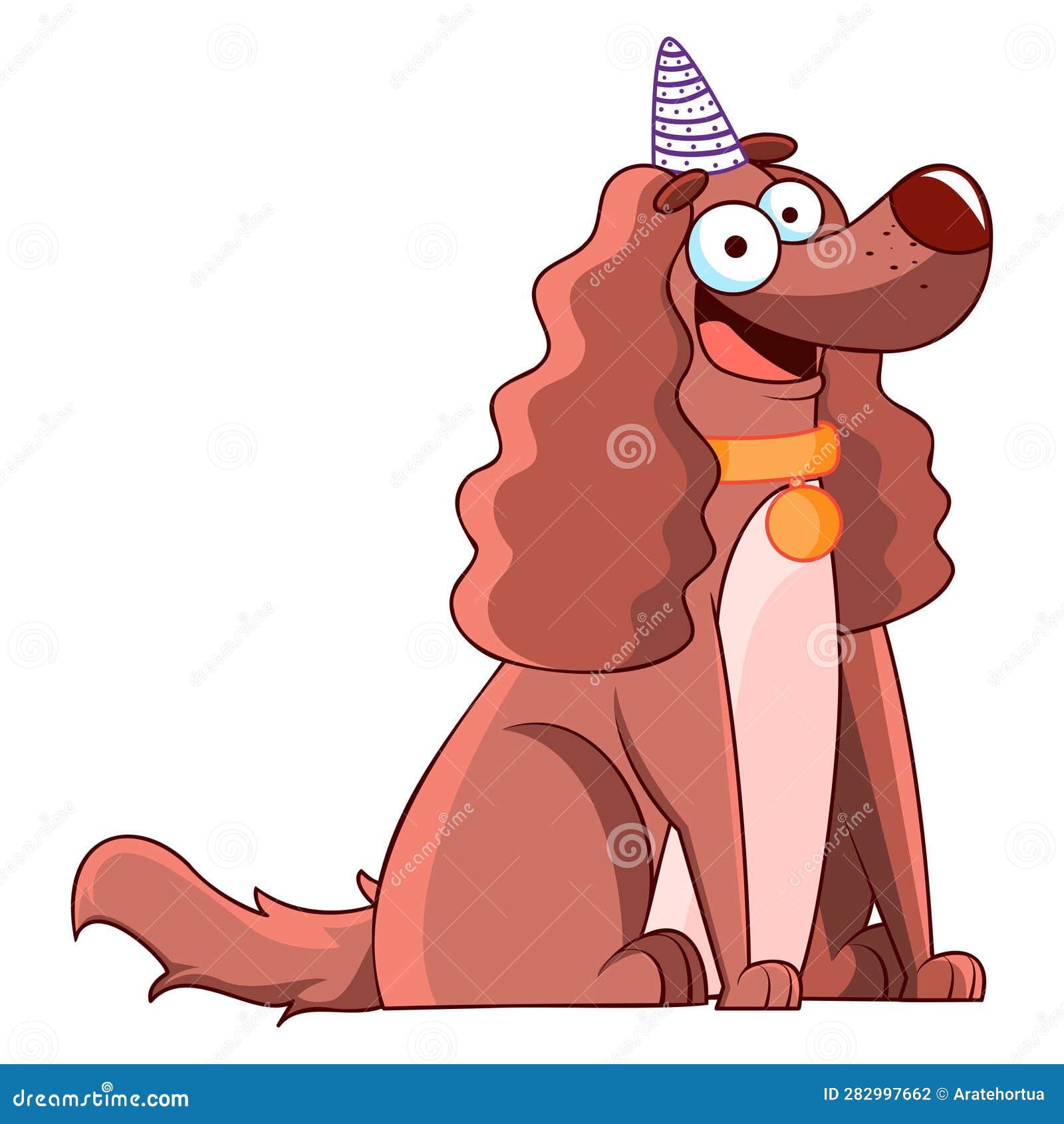 Vector Cartoon Cocker Spaniel Dog Character Isolated Illustration Stock ...
