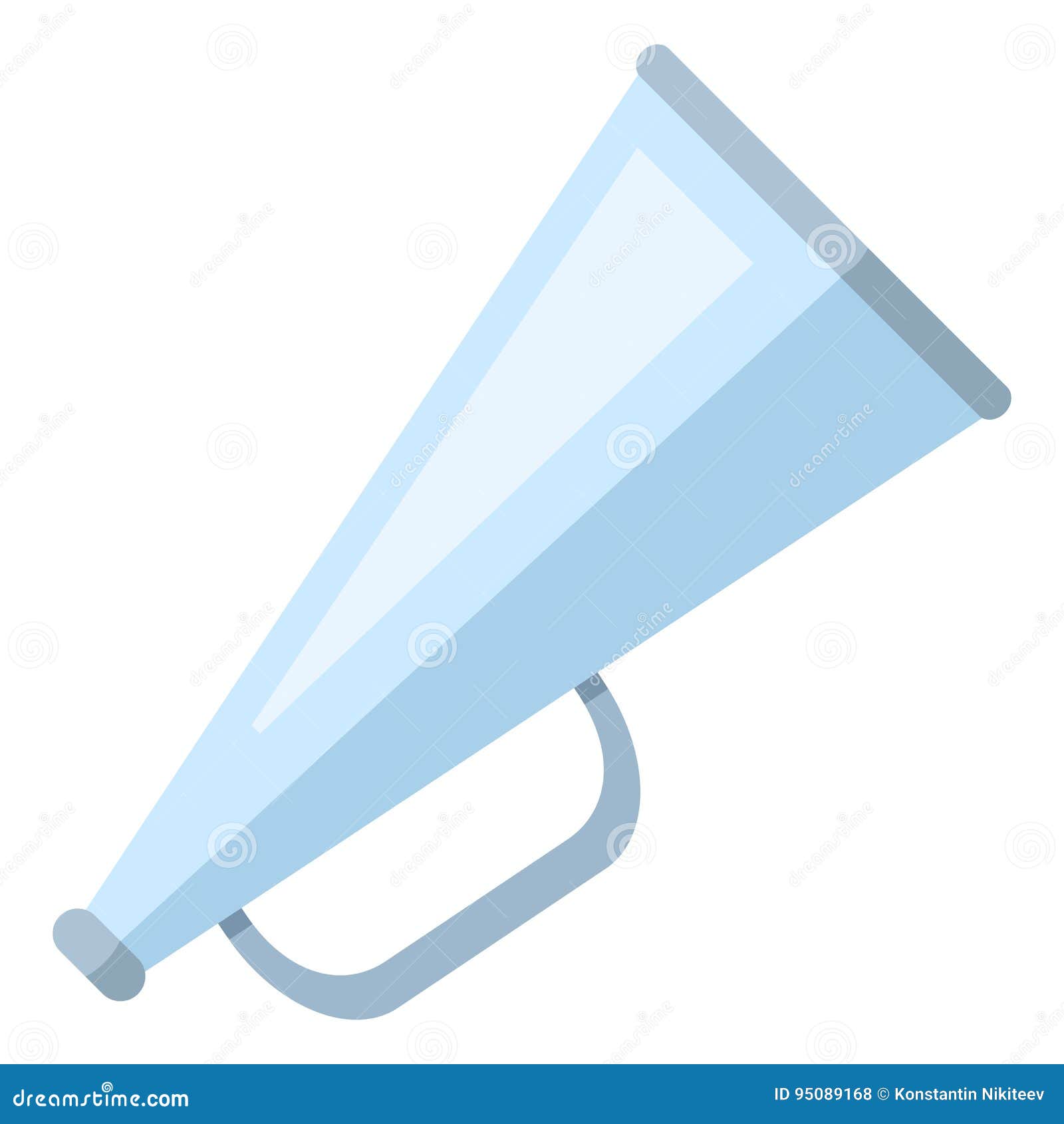 Vector Cartoon Color Flat Icon - Bullhorn Stock Vector - Illustration ...