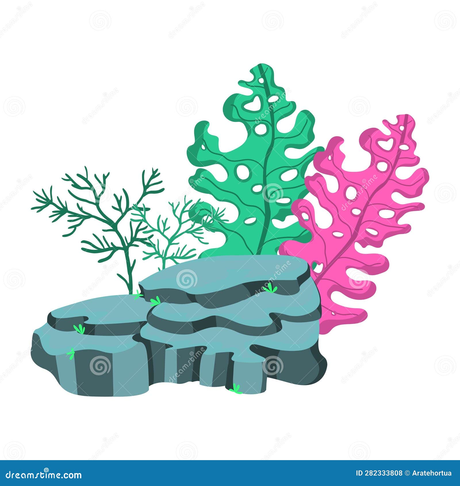 Vector Cartoon Coral Character Isolated Illustration Stock Vector ...