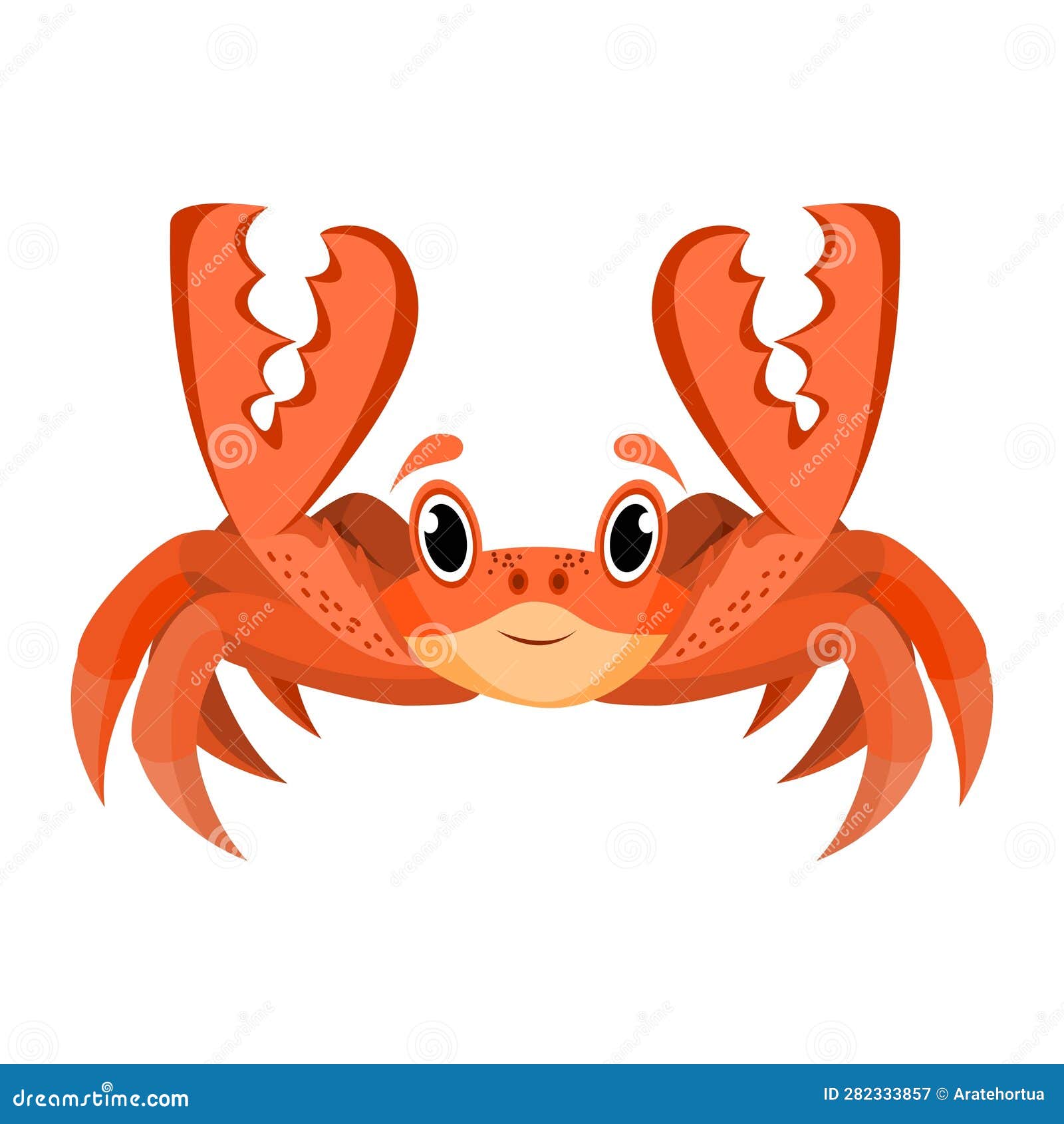 Vector Cartoon Crab Character Isolated Illustration Stock Vector ...