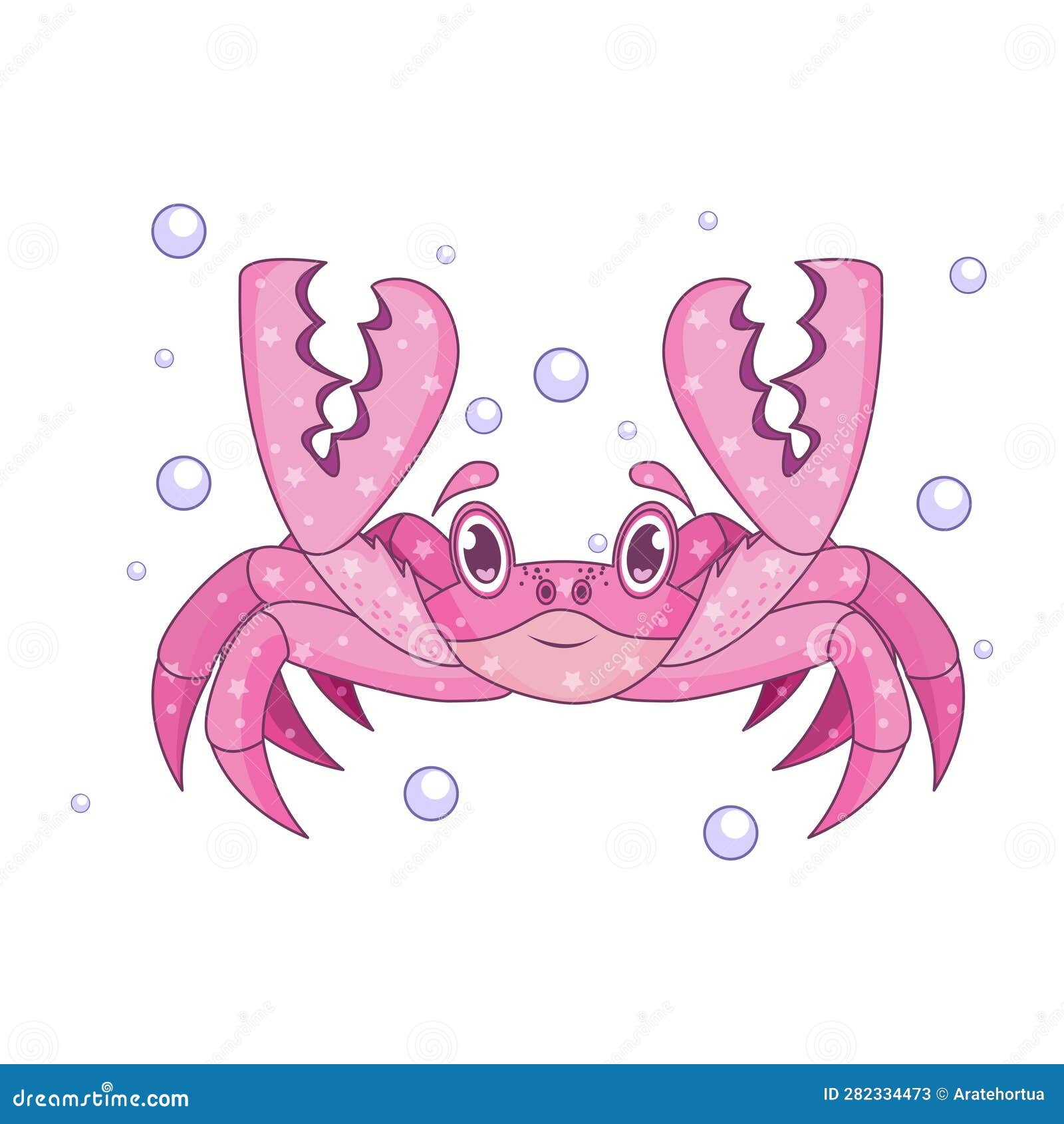 Vector Cartoon Crab Character Isolated Illustration Stock Vector ...