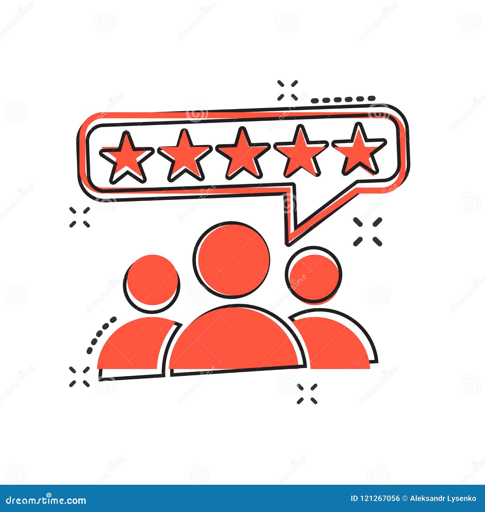 Vector Cartoon Customer Reviews, User Feedback Icon in Comic Sty Stock ...