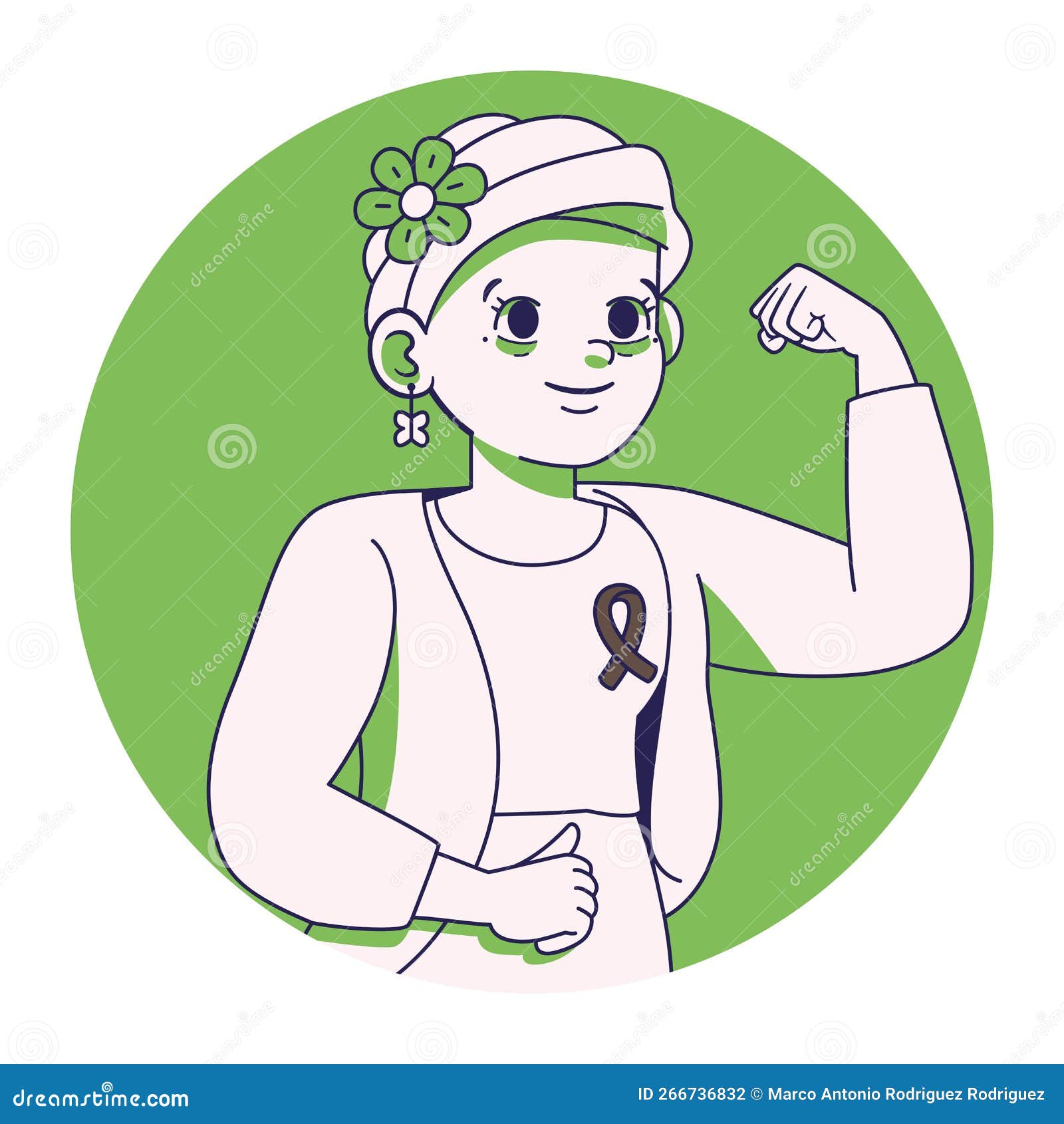 Vector Cartoon Cute Character World Cancer Day Stock Vector ...