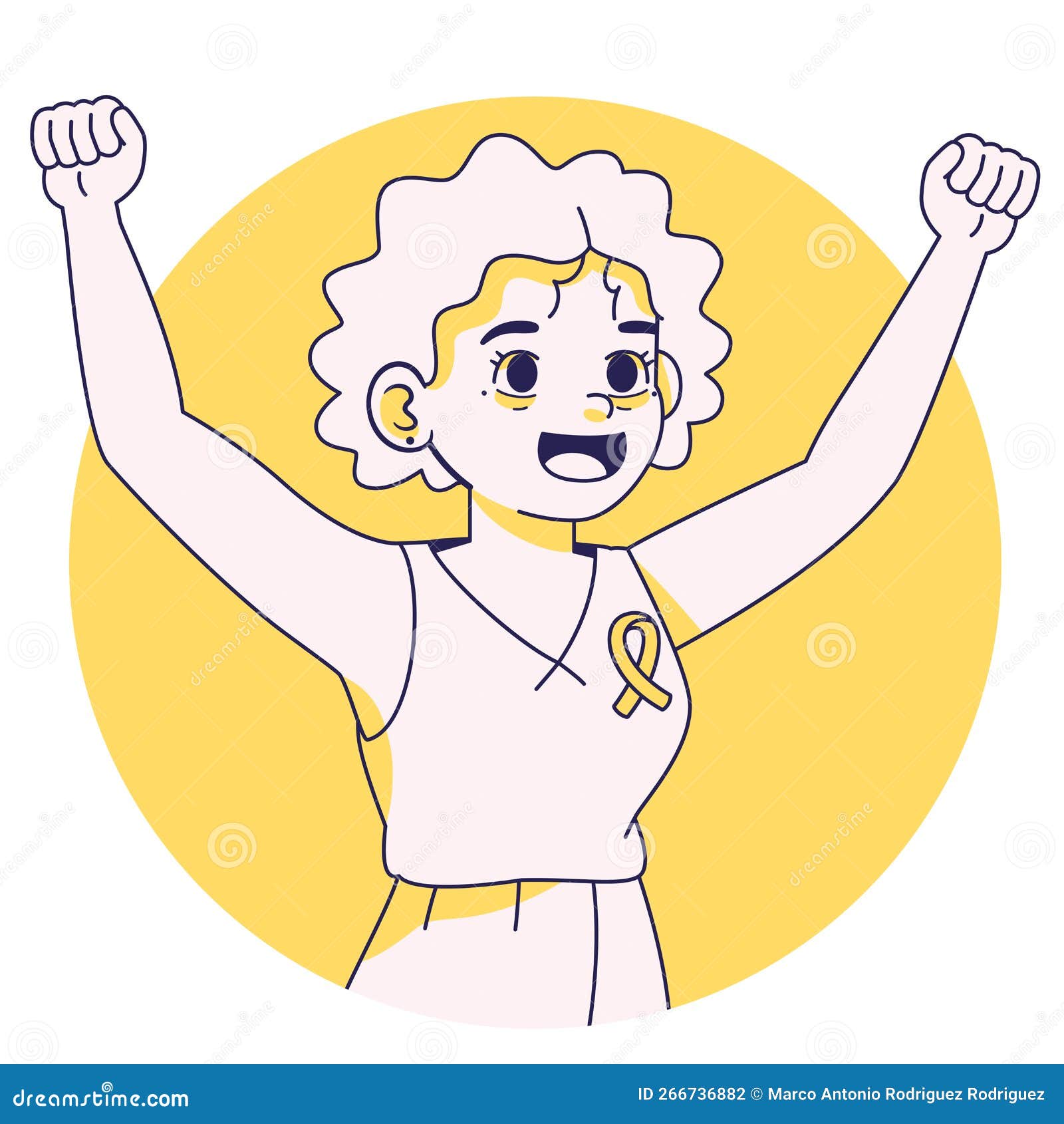 Vector Cartoon Cute Character World Cancer Day Stock Vector ...
