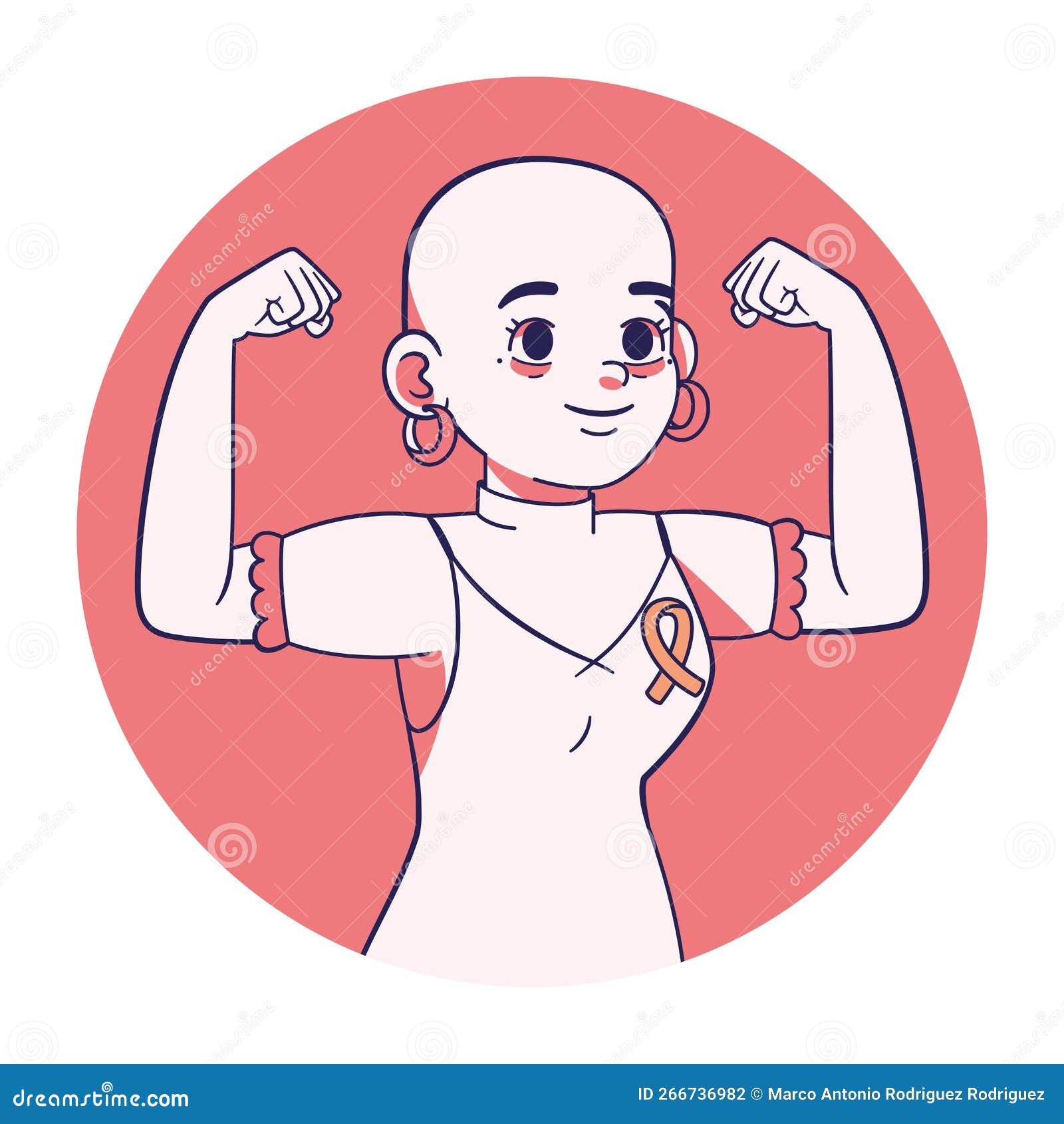 Vector Cartoon Cute Character World Cancer Day Stock Vector ...