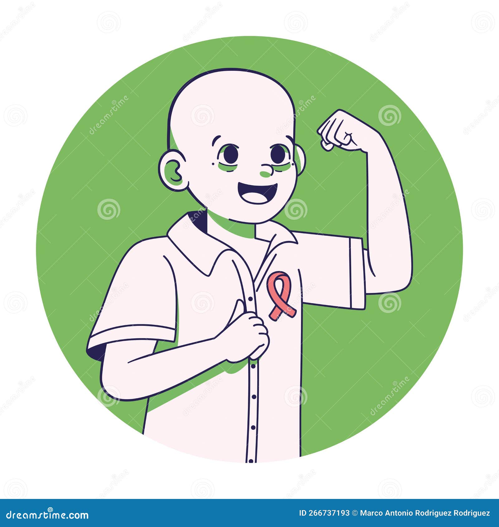 Vector Cartoon Cute Character World Cancer Day Stock Vector ...