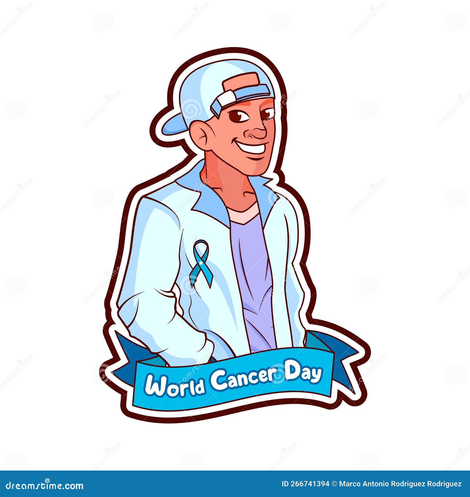 Vector Cartoon Cute Character World Cancer Day Stock Vector ...