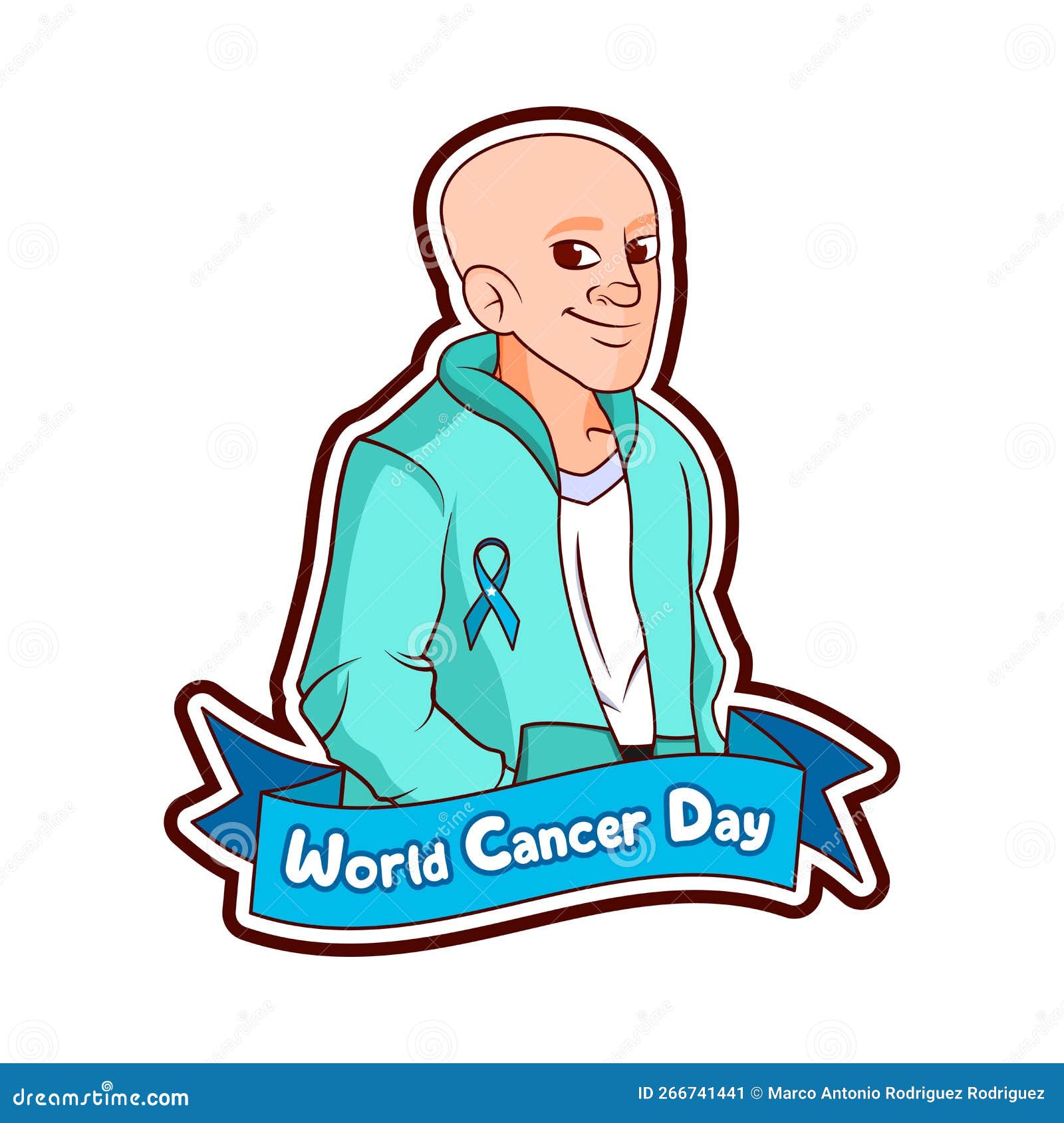 Vector Cartoon Cute Character World Cancer Day Stock Vector ...