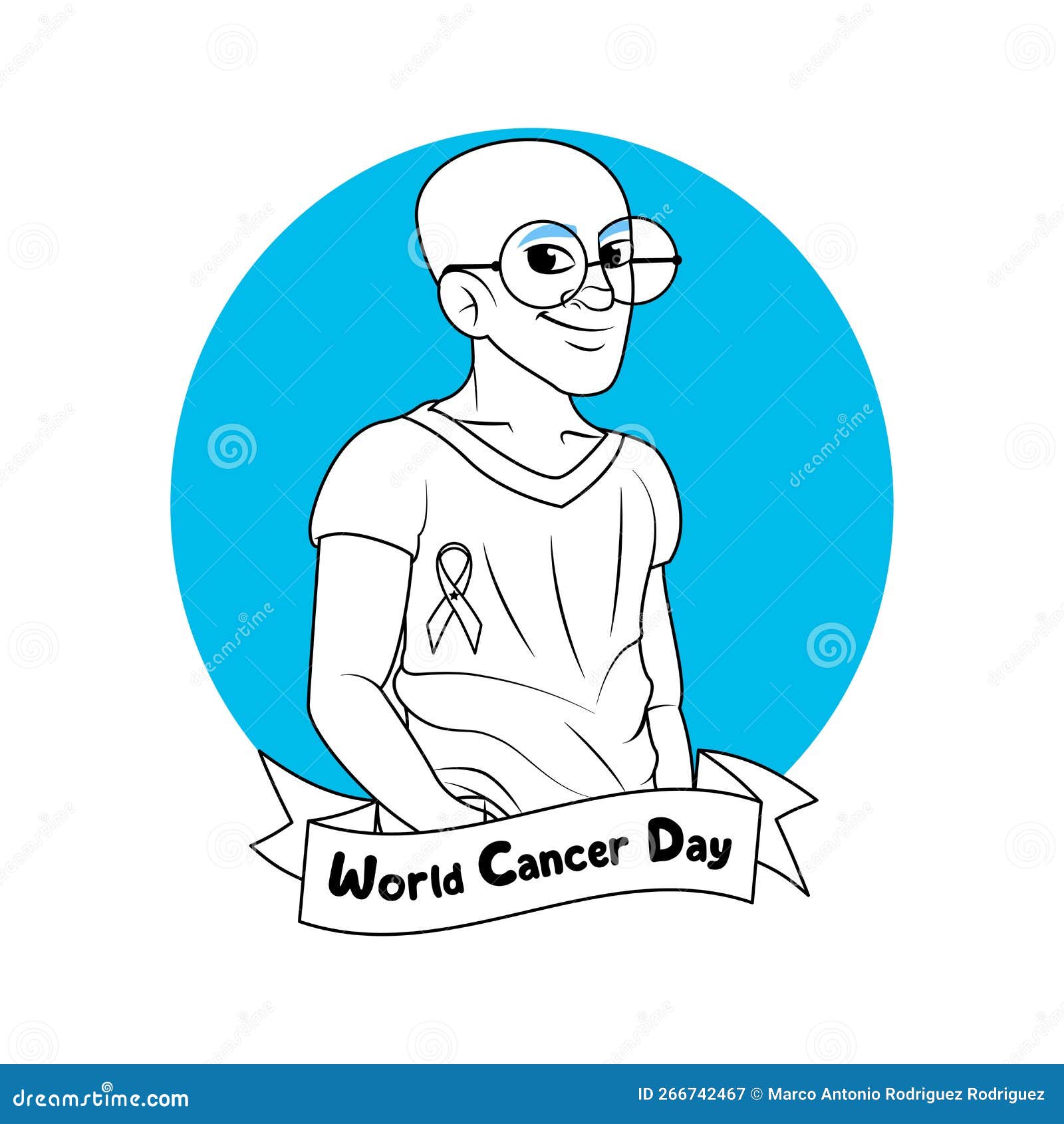 Vector Cartoon Cute Character World Cancer Day Stock Vector ...