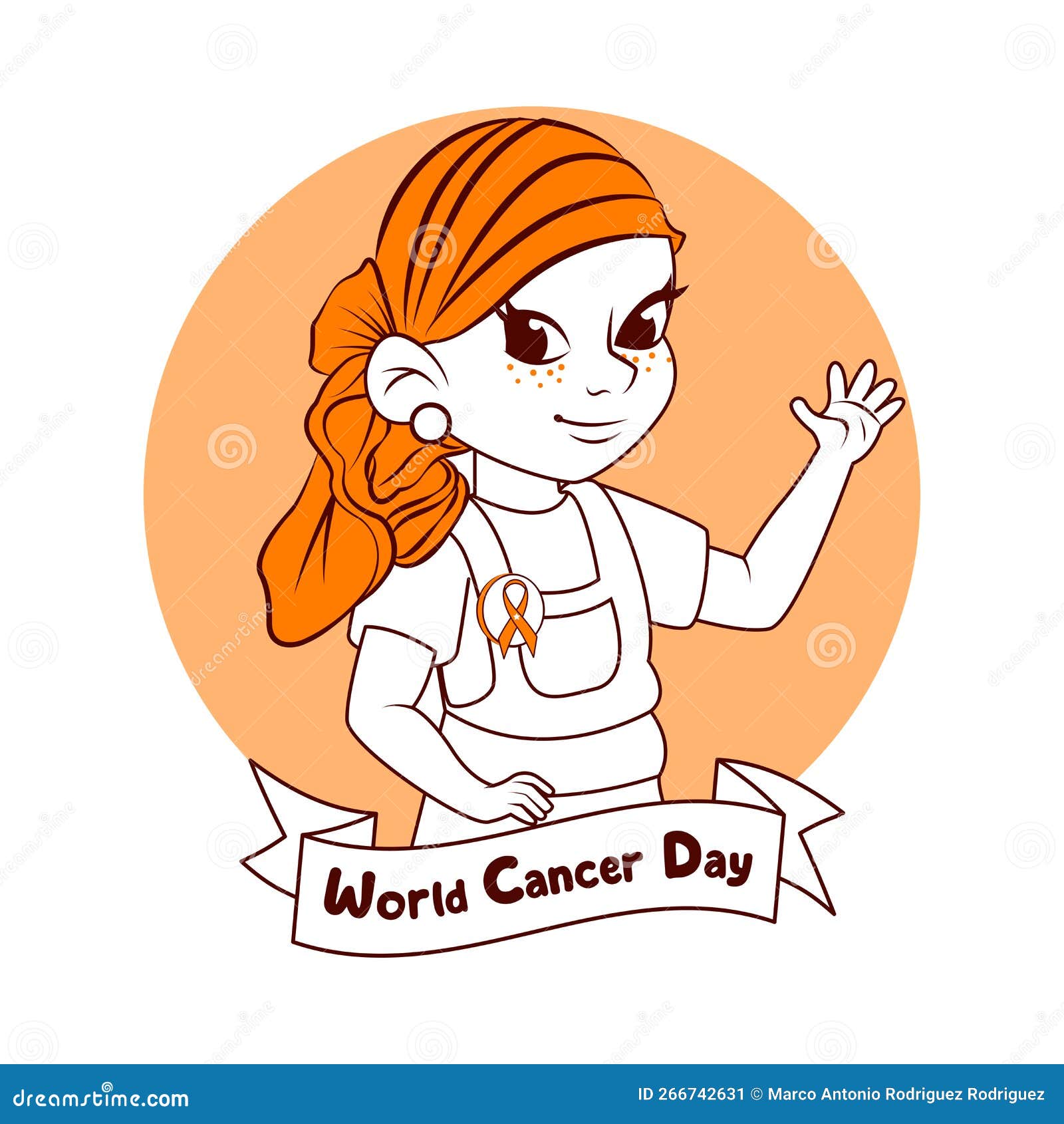 Vector Cartoon Cute Character World Cancer Day Stock Vector ...