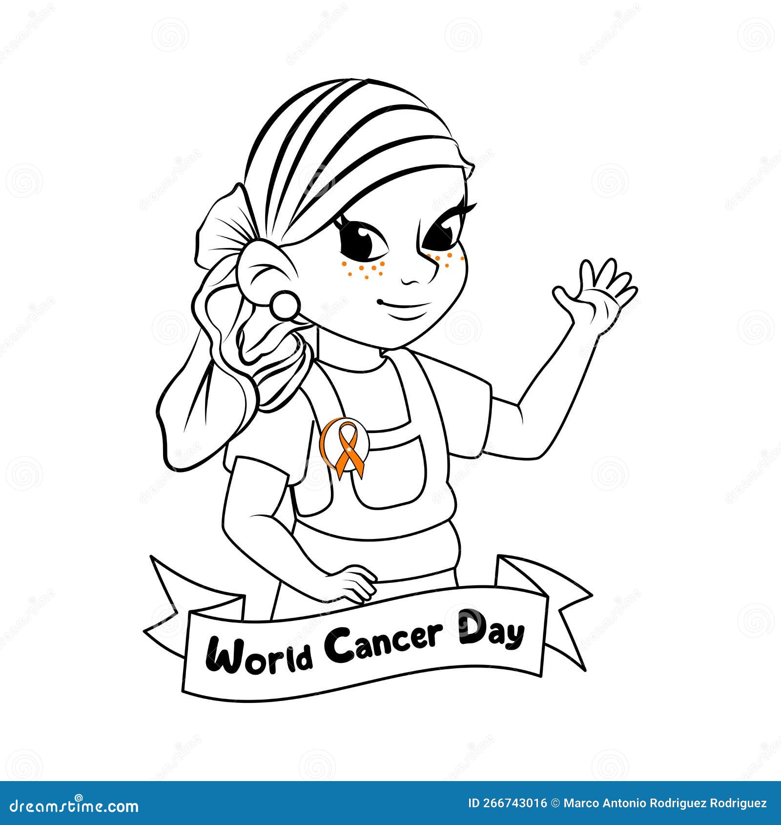 Vector Cartoon Cute Character World Cancer Day Stock Vector ...