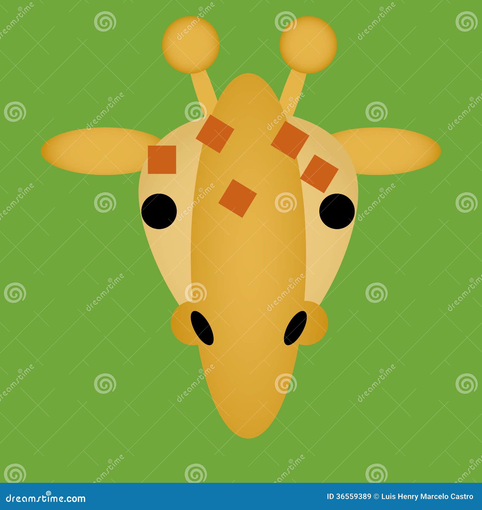 Vector Cartoon Cute Giraffe Face Icon Isolated Stock Vector ...