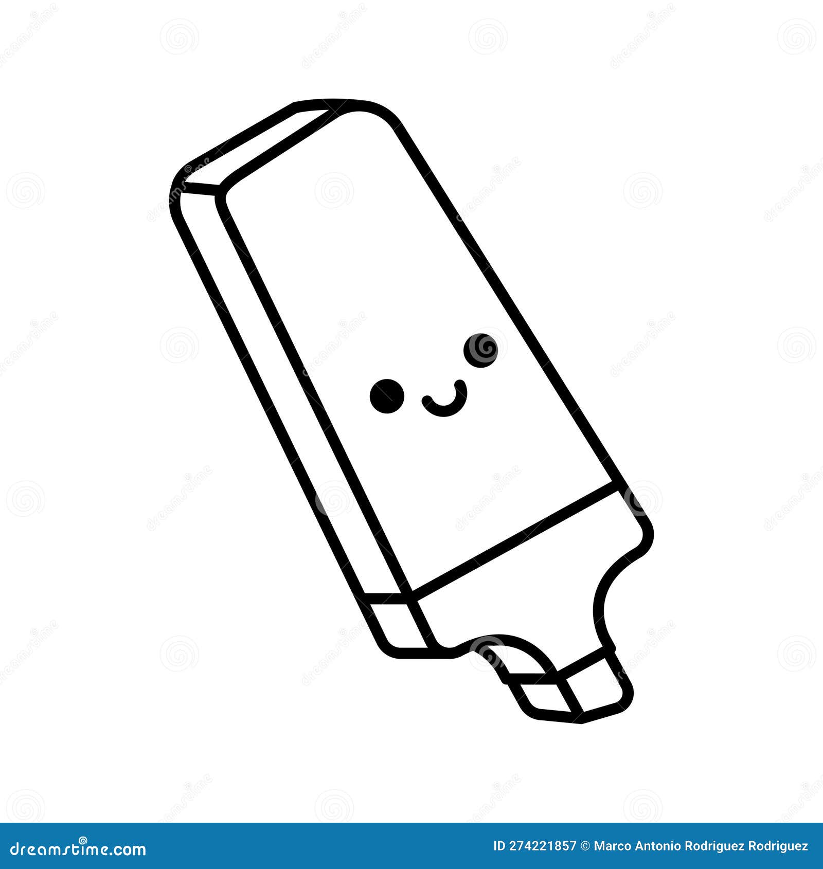 Vector Cartoon Cute Highlight School Kawaii Illustration Stock Vector ...