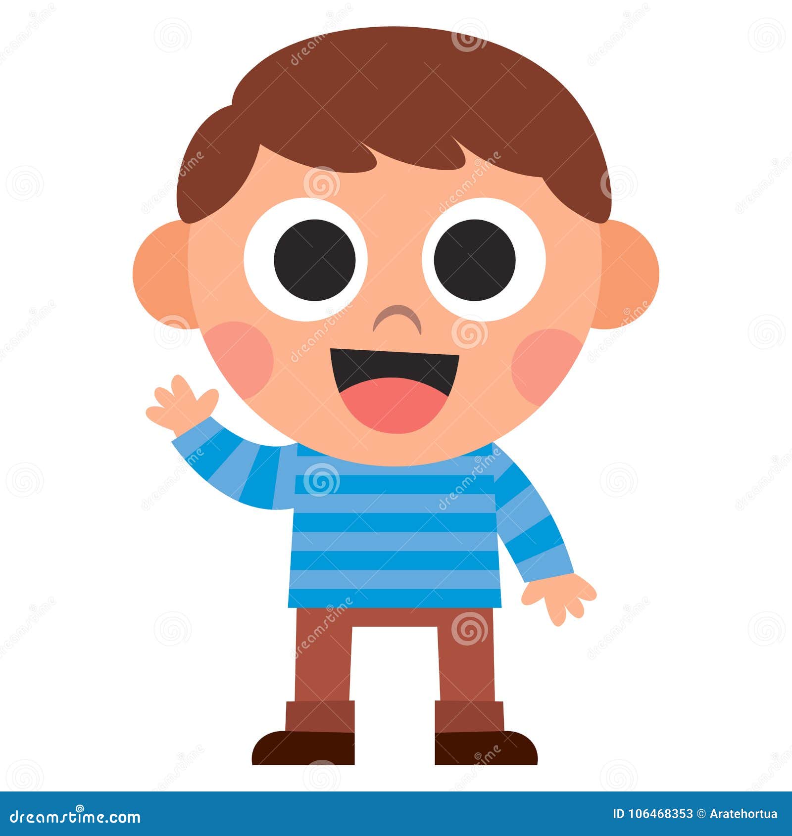 Cartoon Cute Kid Isolated stock vector. Illustration of character ...