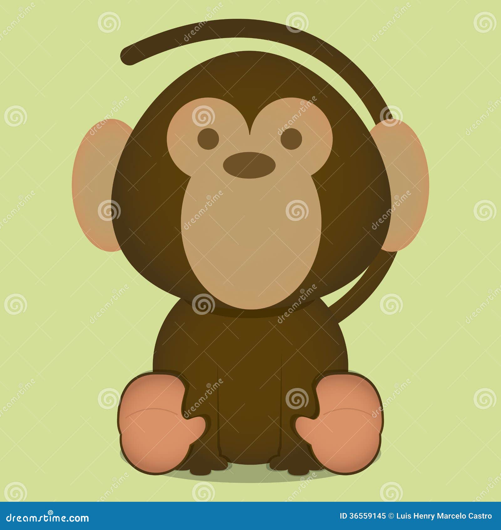 Vector Sitting Monkey Isolated Stock Illustrations – 1,435 Vector ...