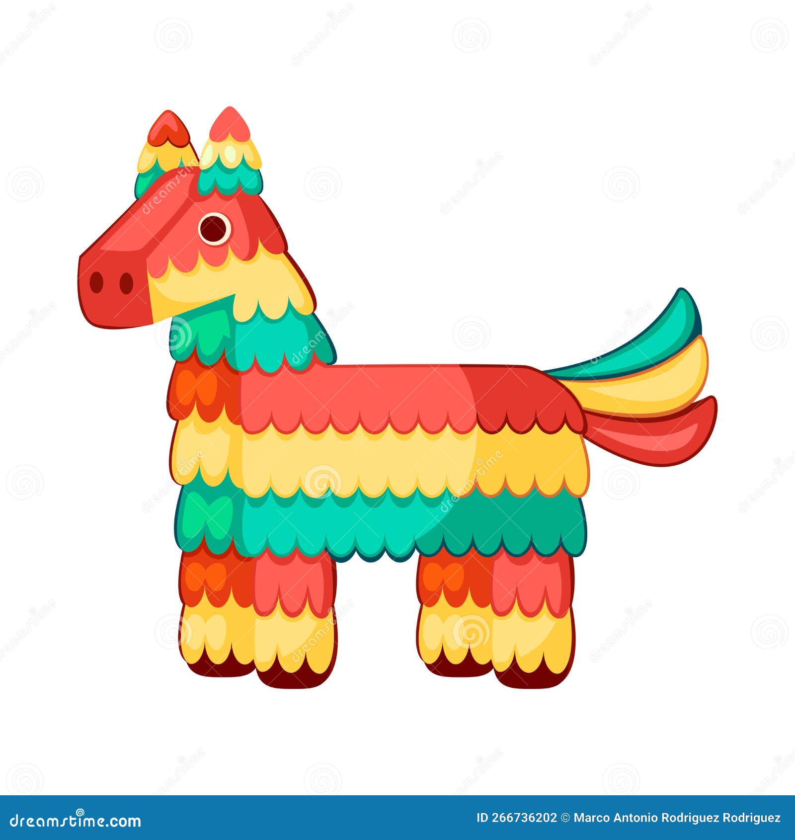 Vector Cartoon Cute Mexican Pinata Llustration Isolated Stock Vector ...