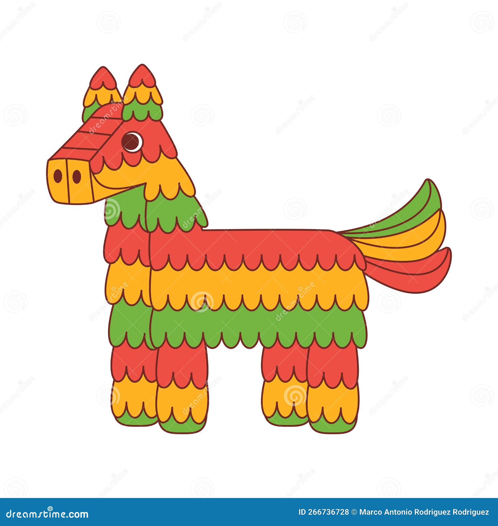 Vector Cartoon Cute Mexican Pinata Llustration Isolated Stock Vector ...