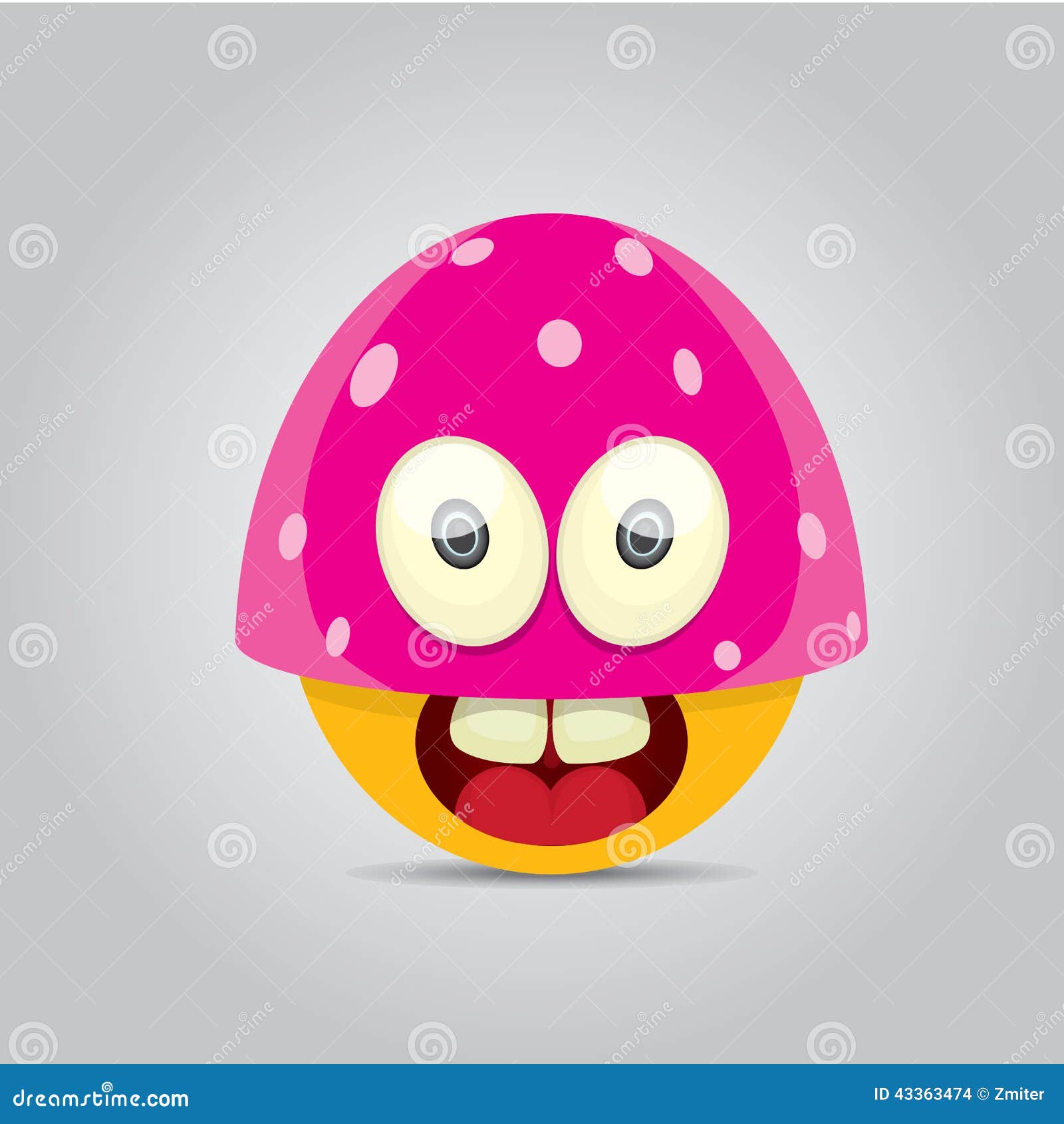 Vector Cartoon Cute Smiling Monster Stock Vector - Illustration of ...